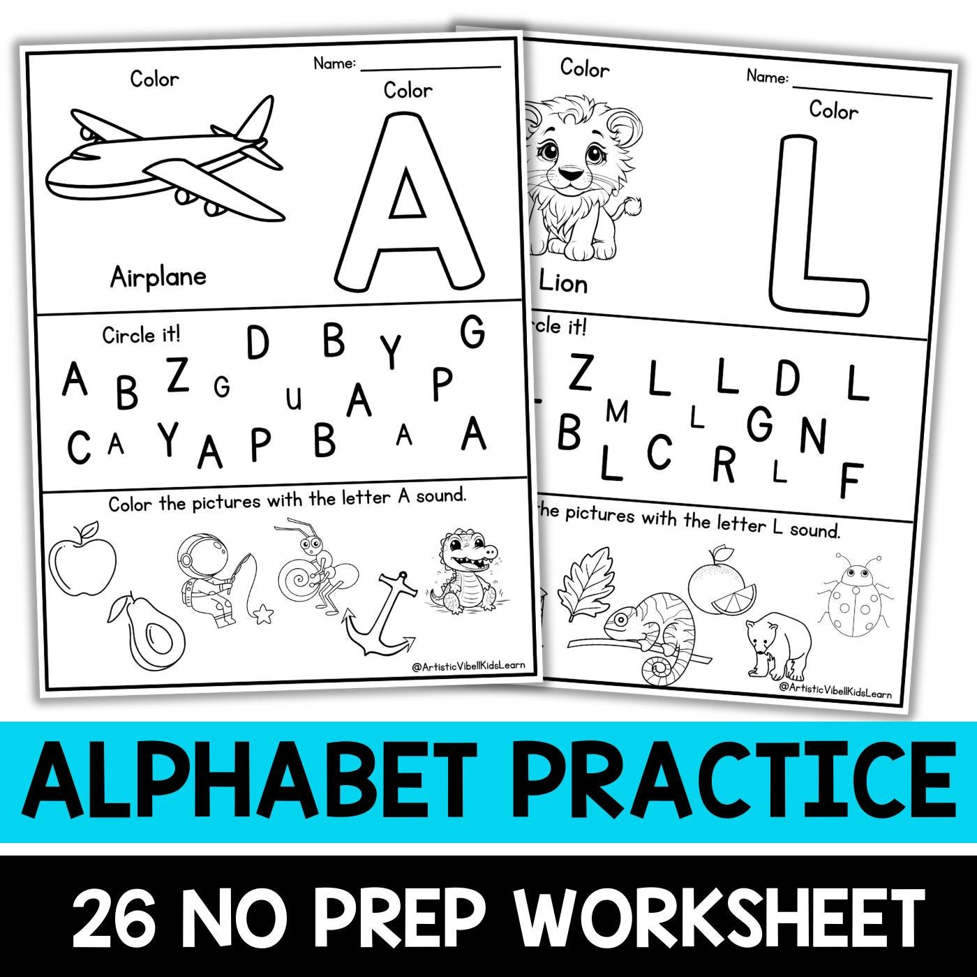 Alphabet Letter Worksheets Letter Recognition, Sounds & Tracing ...