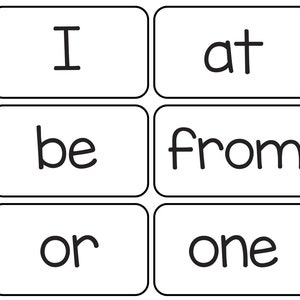 100 Printable Fry's First Hundred Sight Word Flashcards. Kindergarten ...