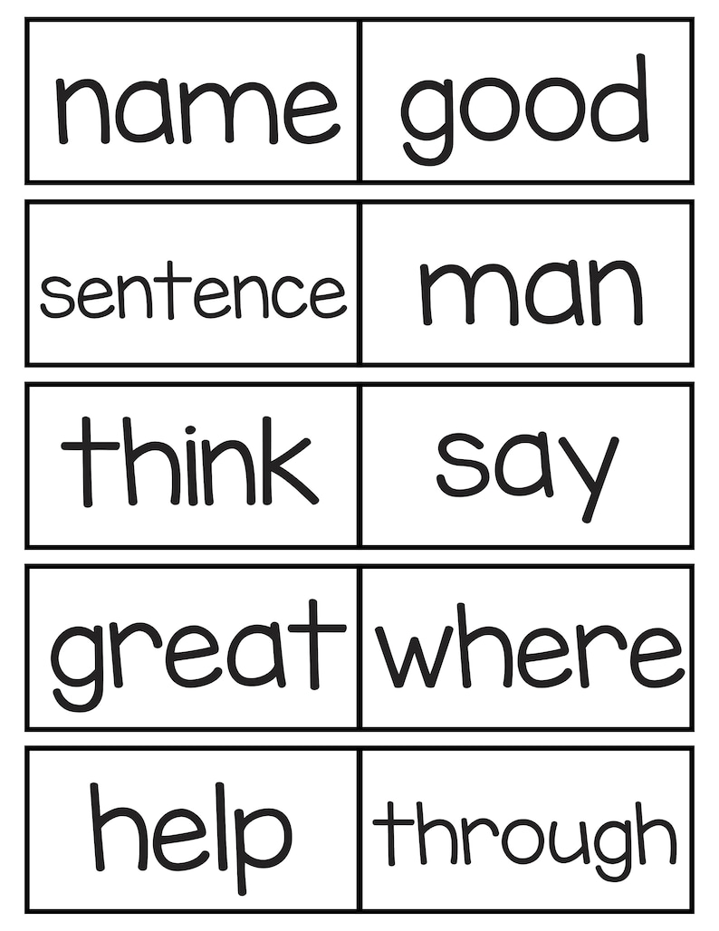 100 Printable Fry's Second Hundred Sight Word Flashcards. 1st -2-3 ...