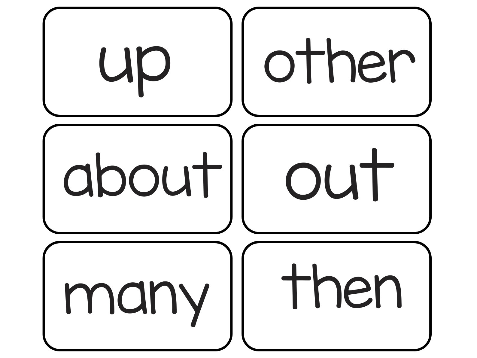 100 Printable Fry's First Hundred Sight Word Flashcards. Kindergarten ...