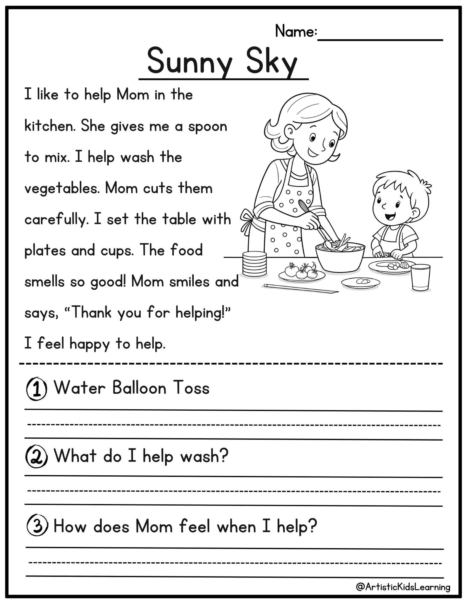 50 Summer Reading Comprehension Passages Kindergarten 1st Grade ...