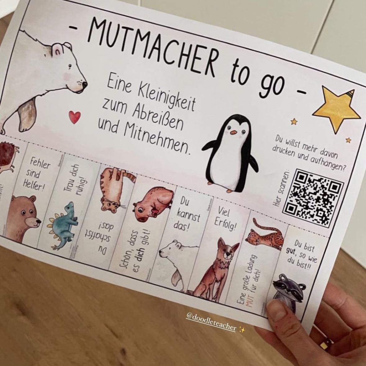 Mutmacher To-Go - Poster mit Abreißzettel (PDF) - Etsy.de