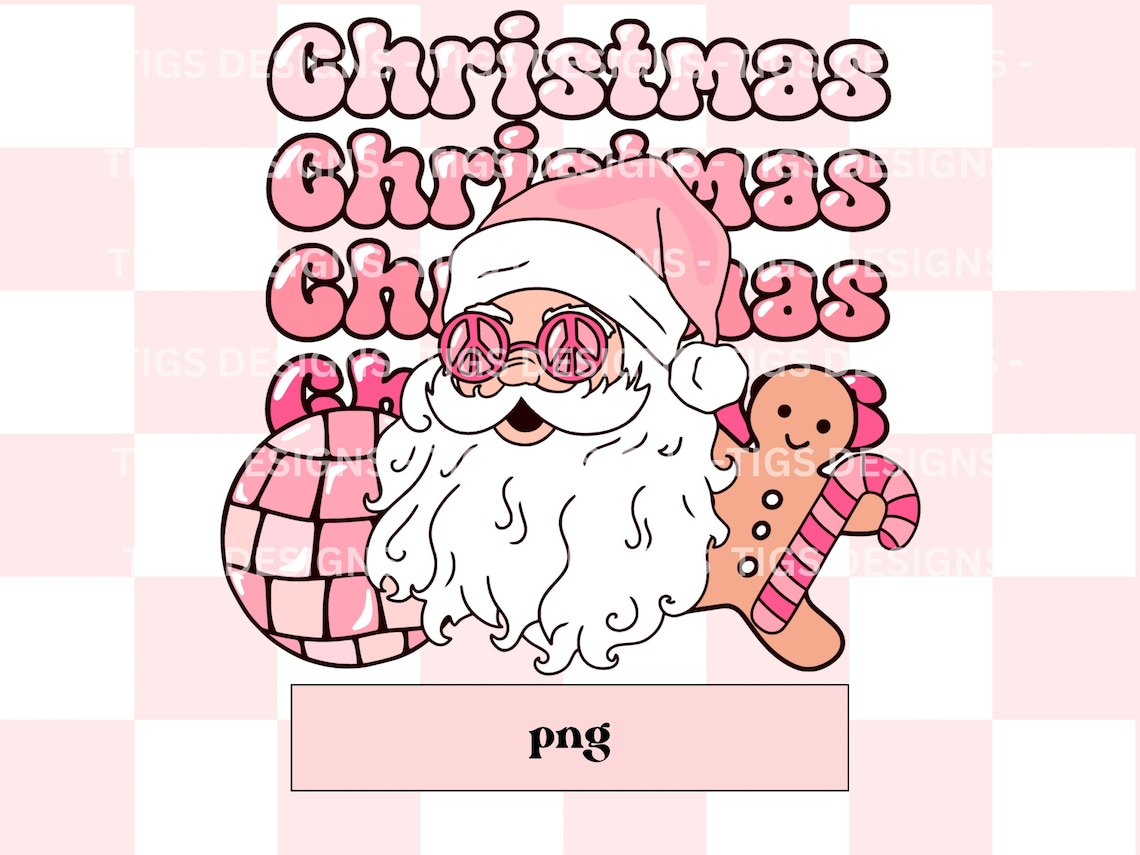 Pink Christmas Png, Pink Santa Png, Pink Christmas Design, Trendy Pink ...