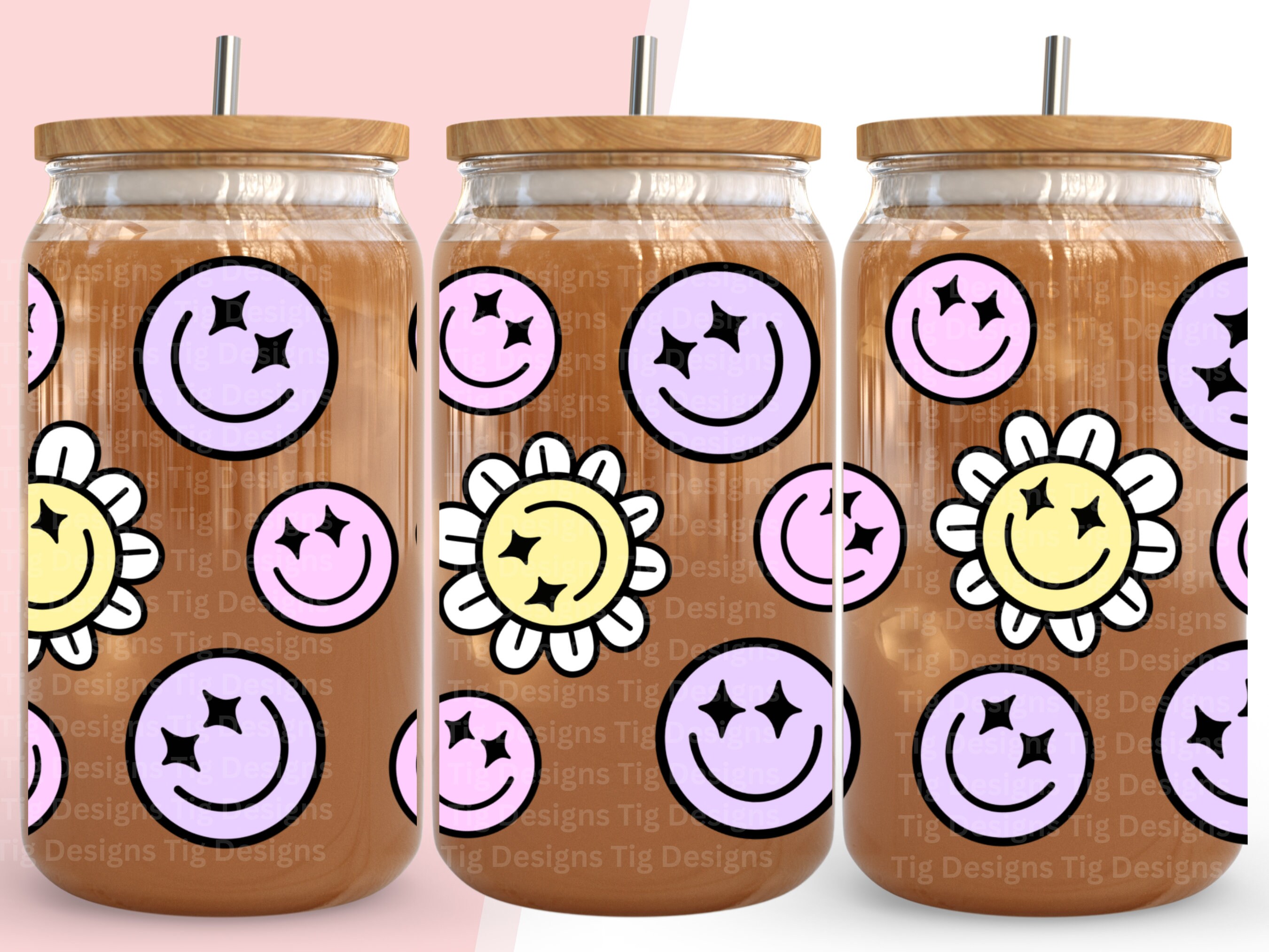 Happy Png, Libby Glass SVG, 16oz Can Glass SVG, Full Wrap for 16oz ...