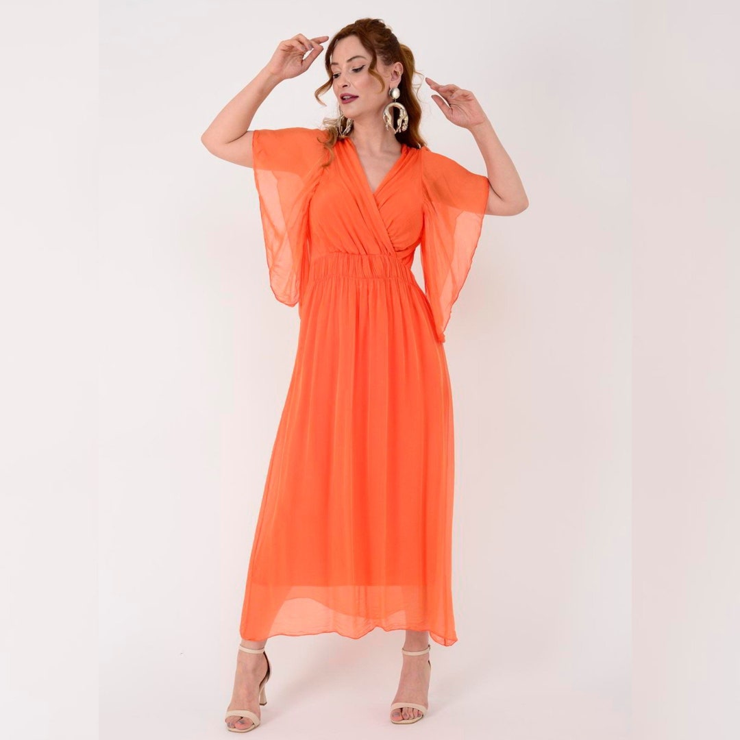 V Neck Silk Dresselegant Silk Gowns For Women Maxi Wedding Guest Dressblack Evening Gown