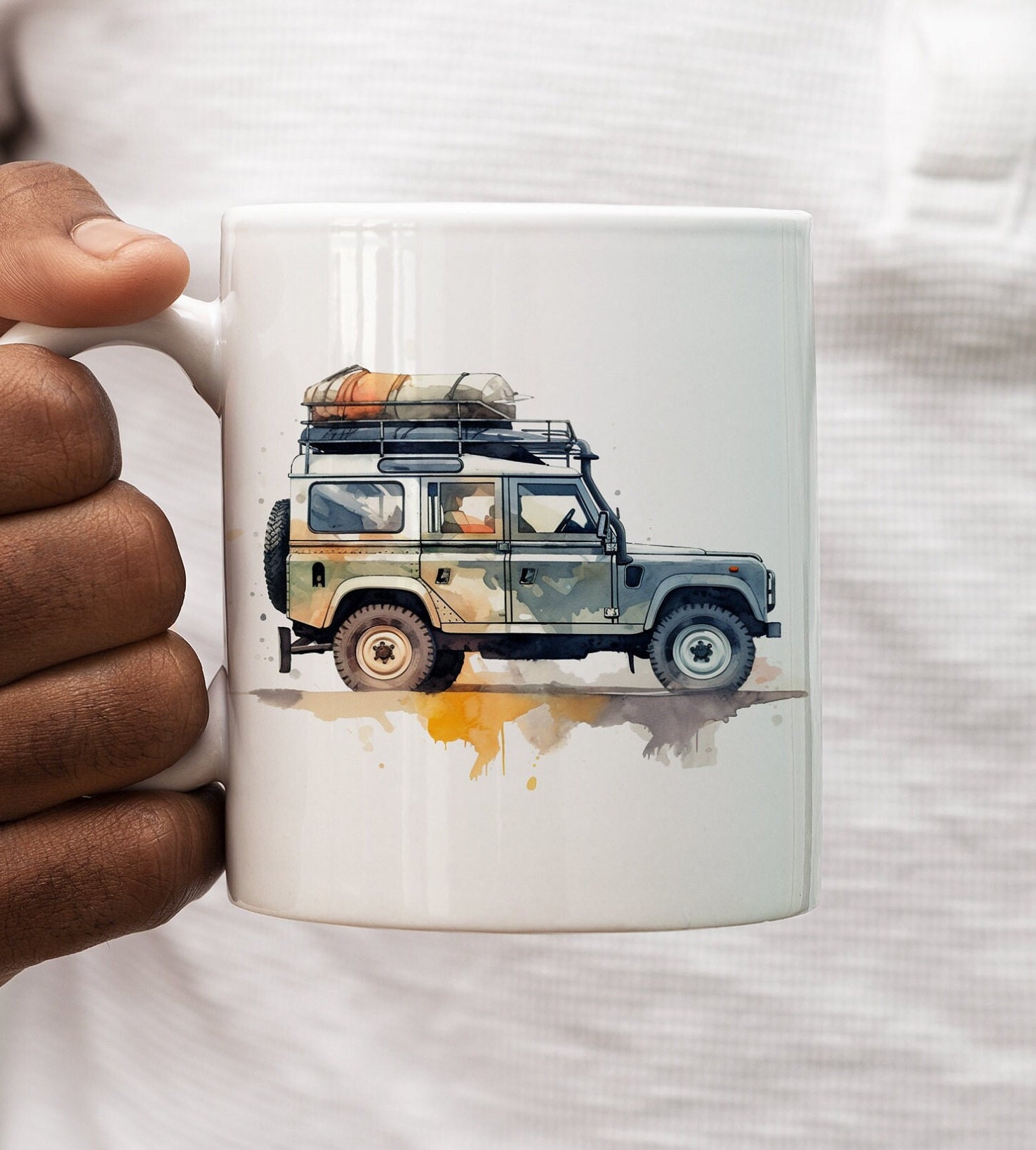 Land Rover Defender Watercolor Painting Mug 11oz - Etsy