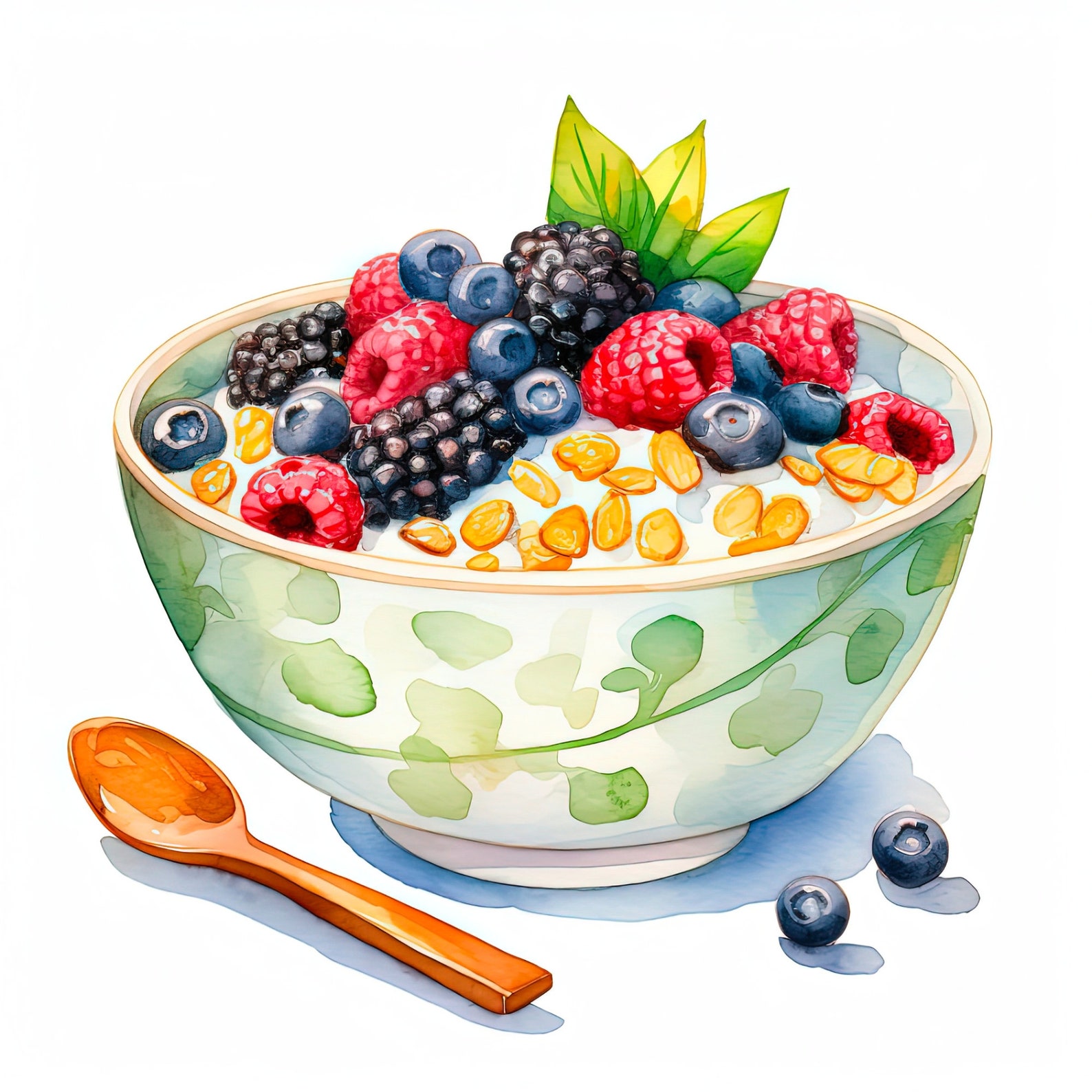 Cereal Clipart: Breakfast Food Digital Art for Scrapbooking, Cupcake ...