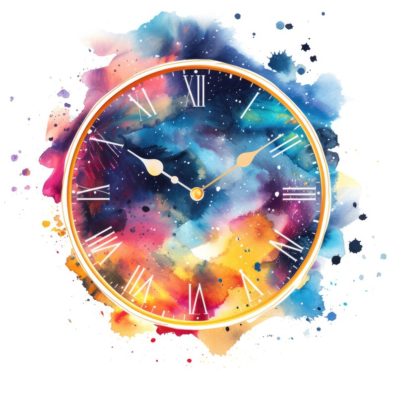 Clock Clipart Bundle: Vintage Clocks Watercolor Clipart, Steampunk ...