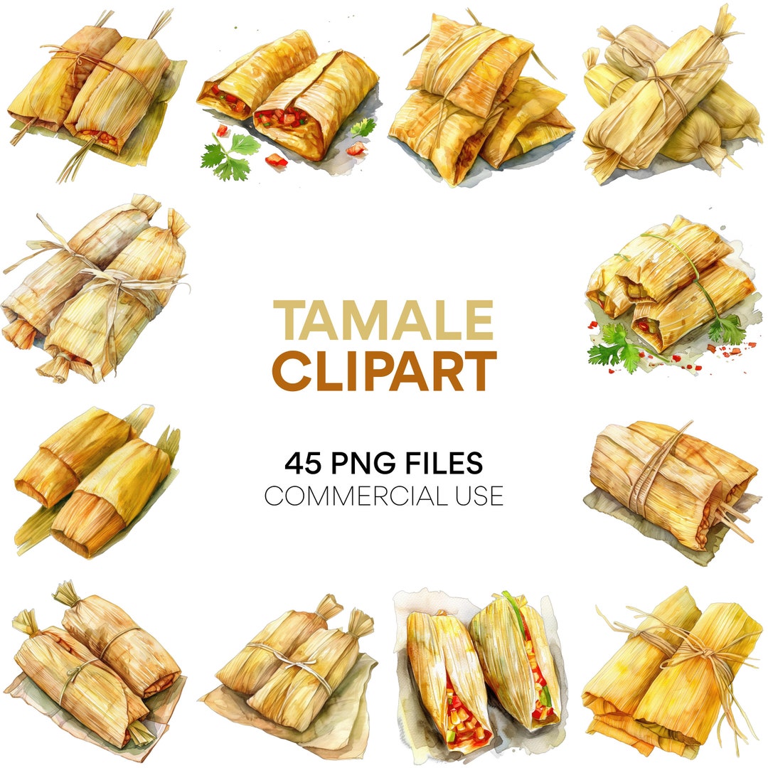 Tamale Clipart: Mexican Food, Guacamole Salsa, Tamales Quesadilla ...