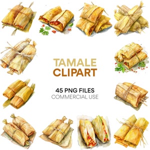 Tamale Clipart: Mexican Food, Guacamole Salsa, Tamales Quesadilla ...