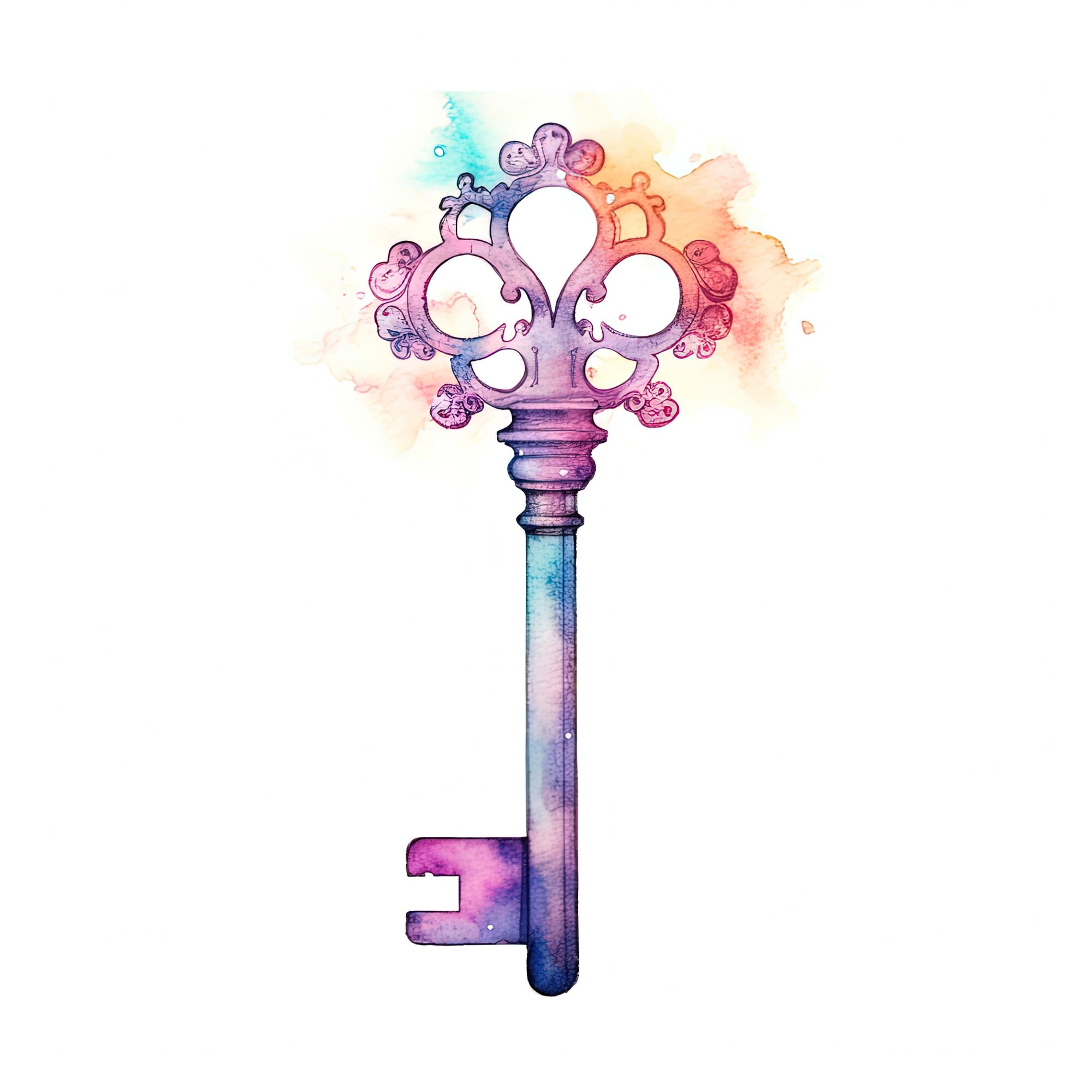 Key Clipart: Watercolor Commercial Use, Digital Download, Magic ...