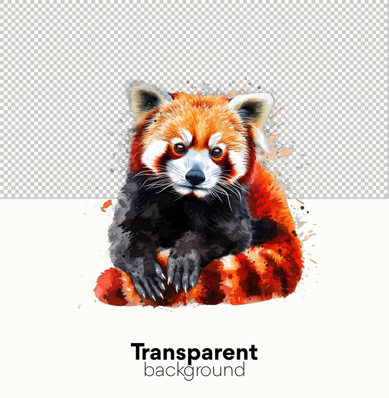 Red Panda Clip Art: Cute Animal Clipart Bundle for Digital Crafting ...