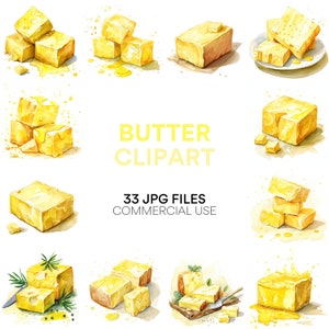 Butter Clipart, Watercolor Clipart, Peanut Butter, Butter Clip Art ...