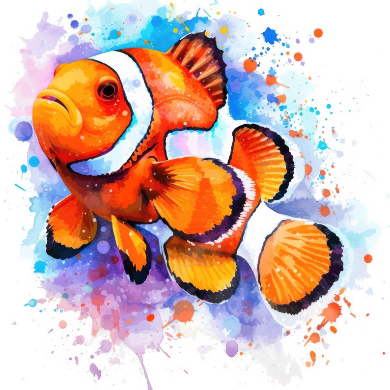 Clownfish Clipart Pack, Digital Download, Commercial Use, Fish Clipart ...