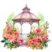 Watercolor Floral Gazebos Clipart, Wedding Gazebo Spring Graphics ...