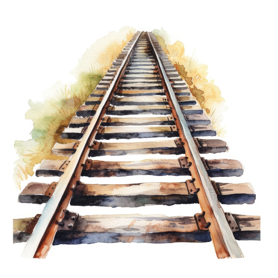 Train Track Clipart Set, Train Carriages, Railroad Clip Art, Digital ...