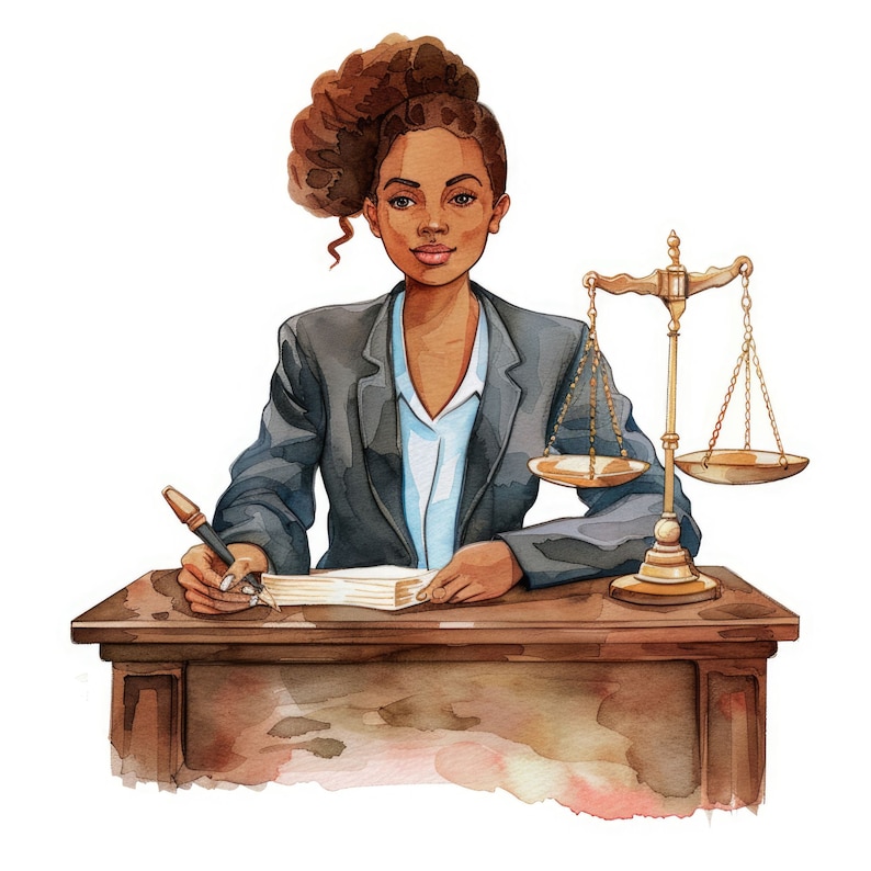 Woman Lawyer Clipart Bundle: Attorney, Judge, Justice, Court & Law ...