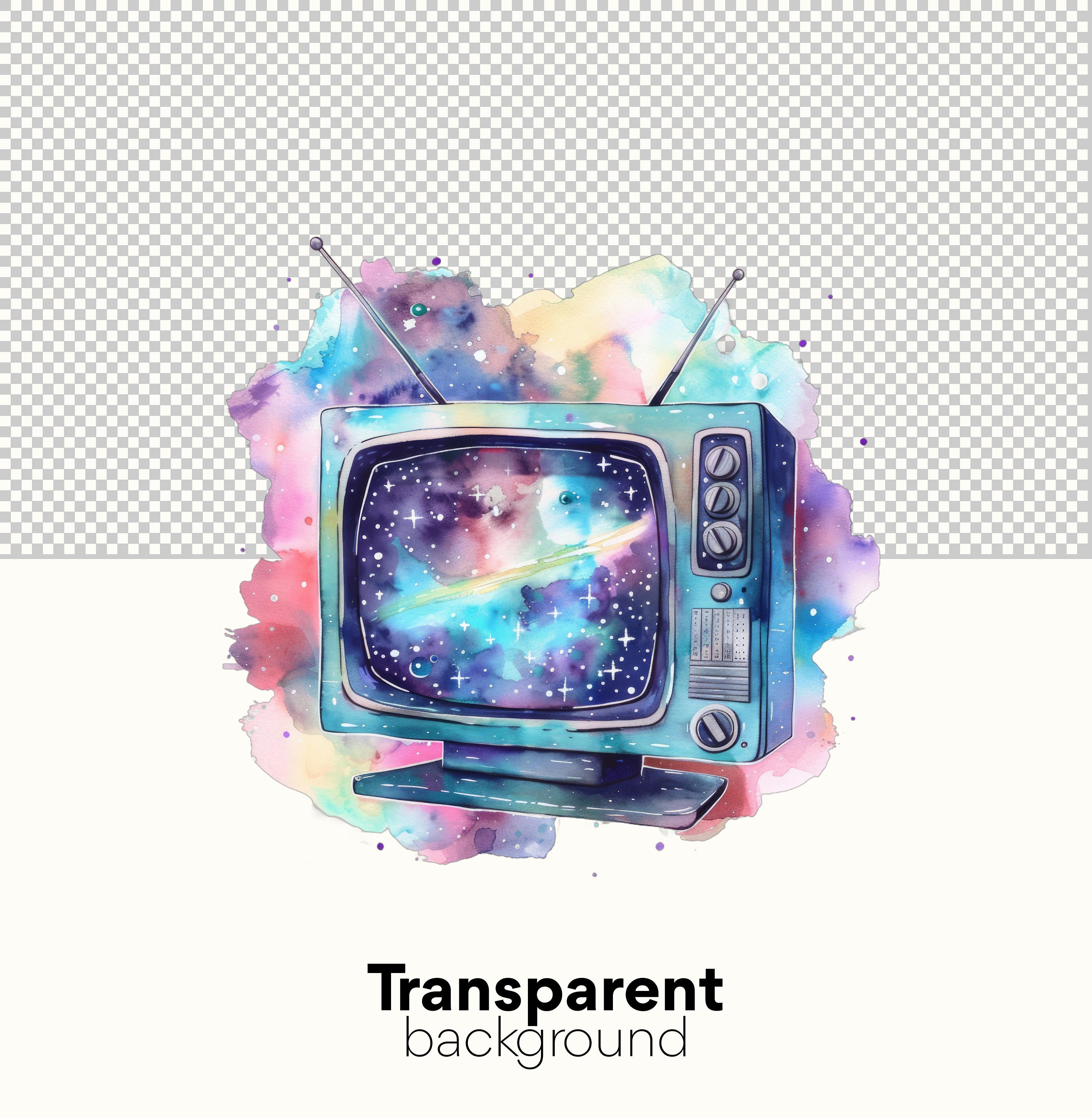 Television Clipart: TV Clip Art Set, Retro Television Digital Clipart ...