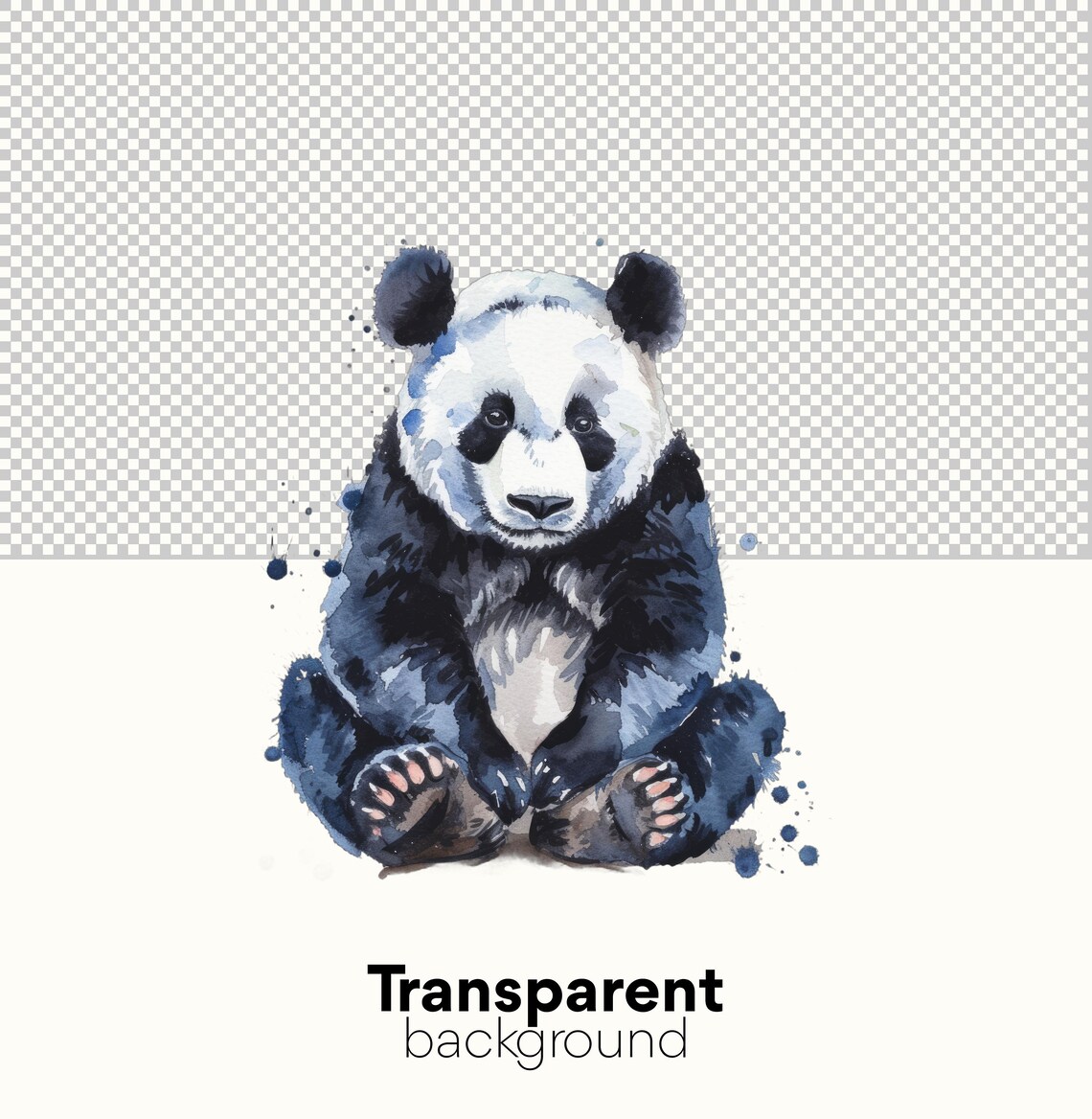 Panda Clipart Bundle Cute Panda, Watercolor Panda, Bear Digital ...