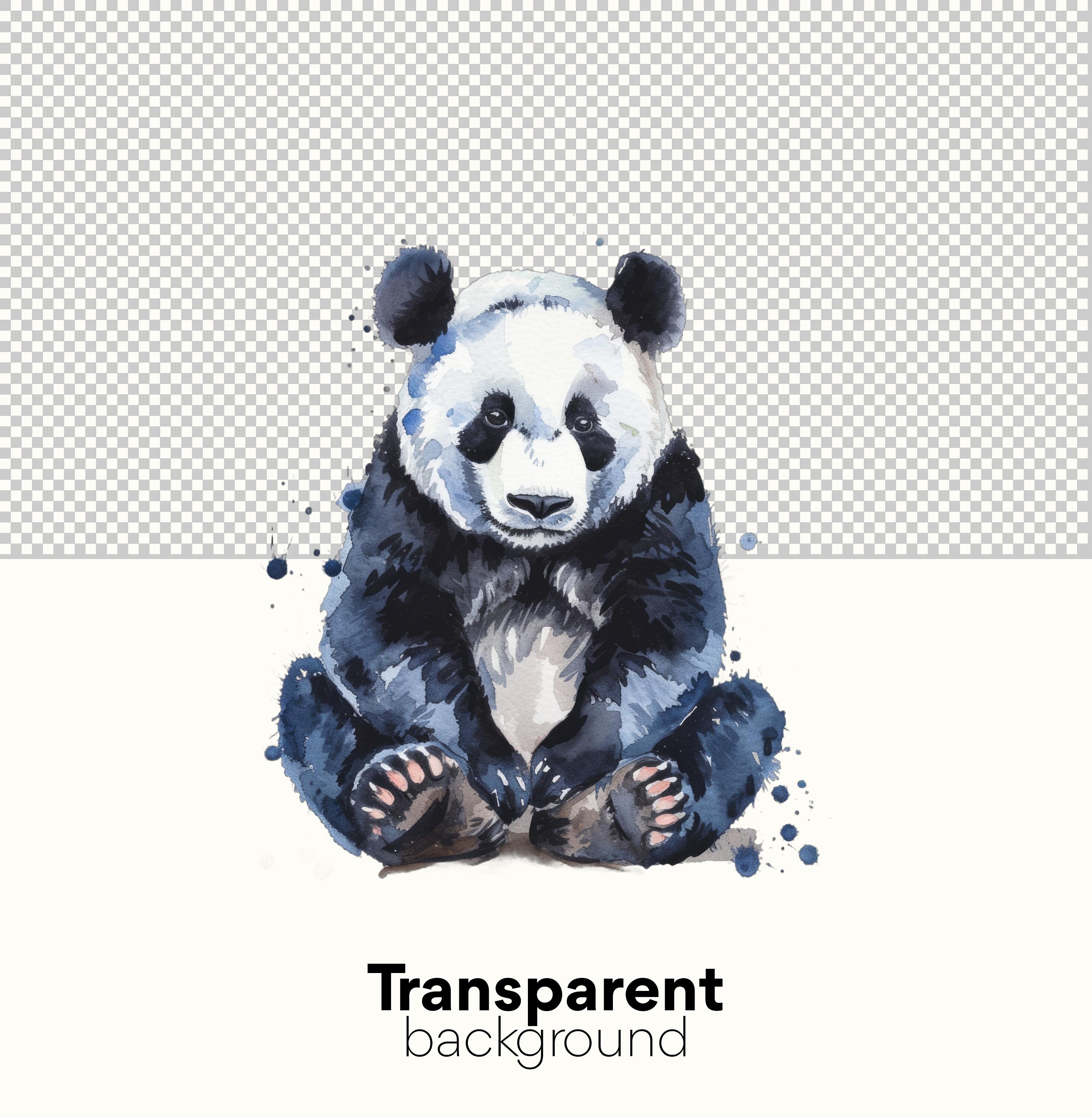 Panda Clipart Bundle Cute Panda, Watercolor Panda, Bear Digital ...