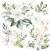 White Wedding Florals Clipart: Rustic Floral Wedding Flowers, White ...