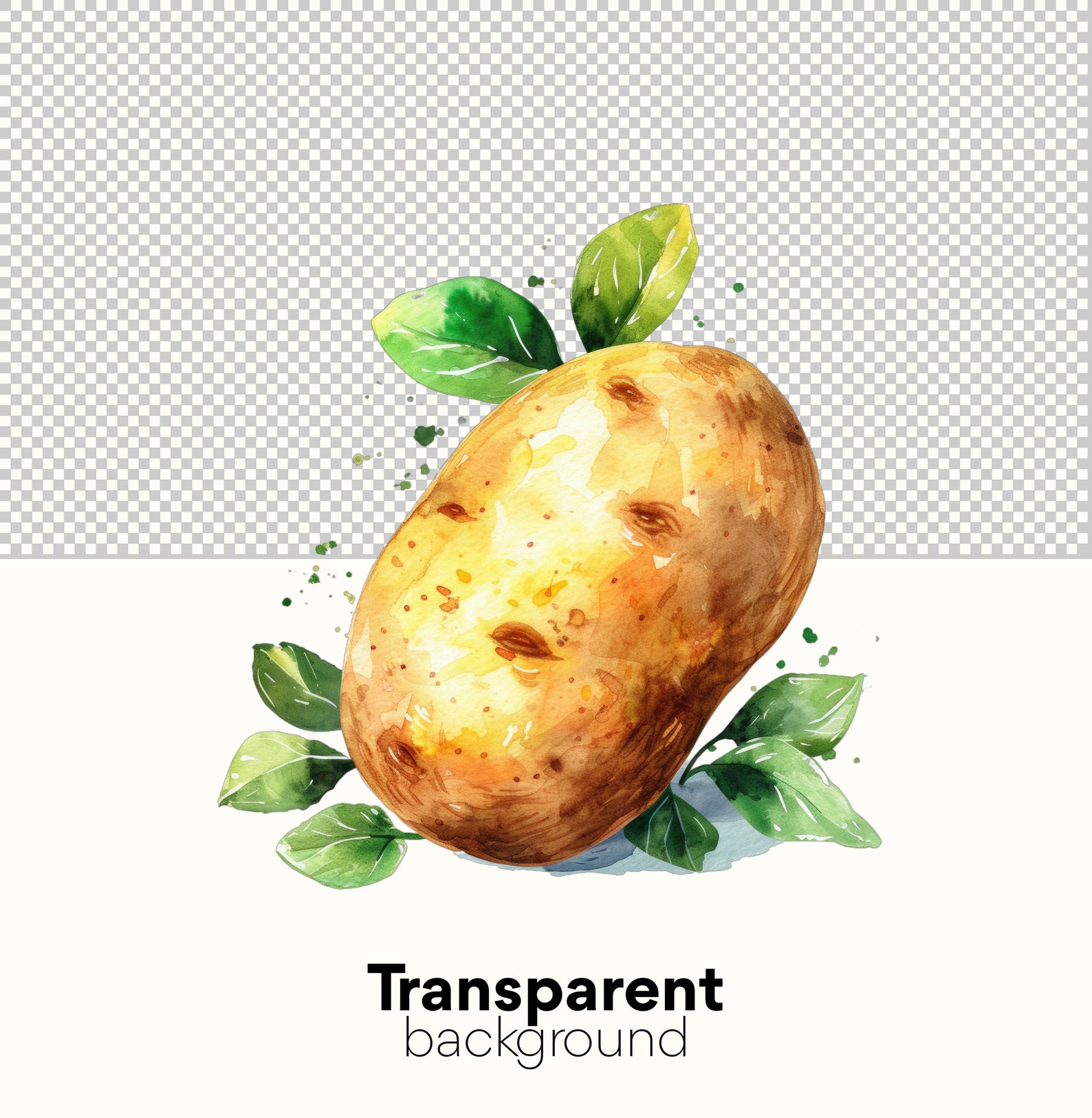 Potato Clipart Pack, Commercial Use Food Clip Art, Watercolor Potato ...