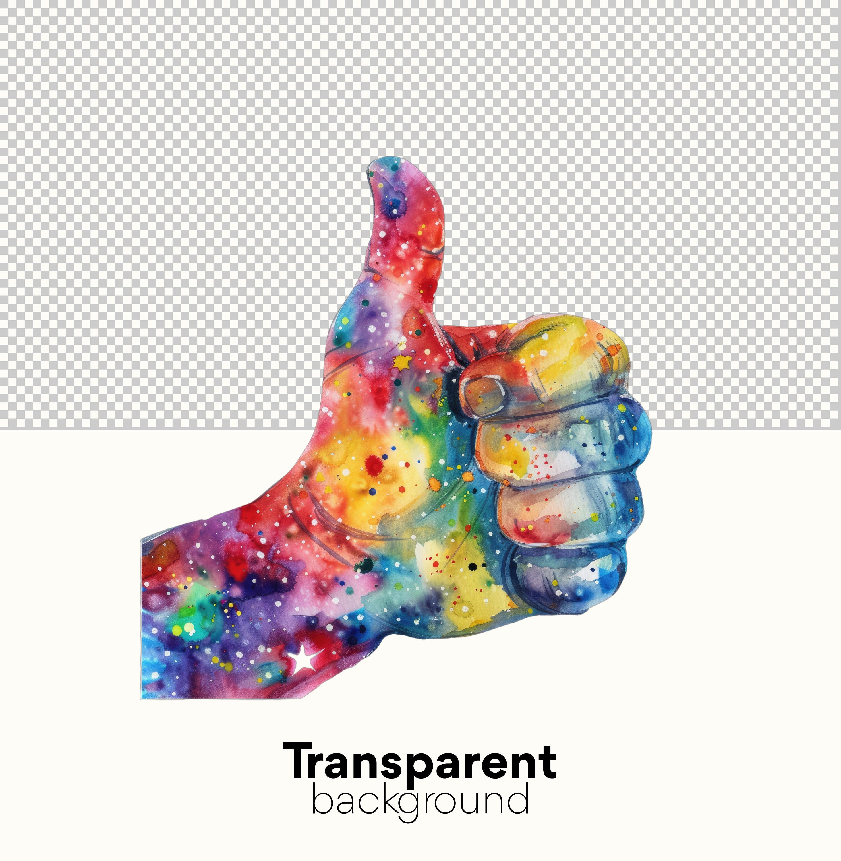 Thumbs up Clipart | 25 High-quality Pngs - Watercolor, Digital Planners ...