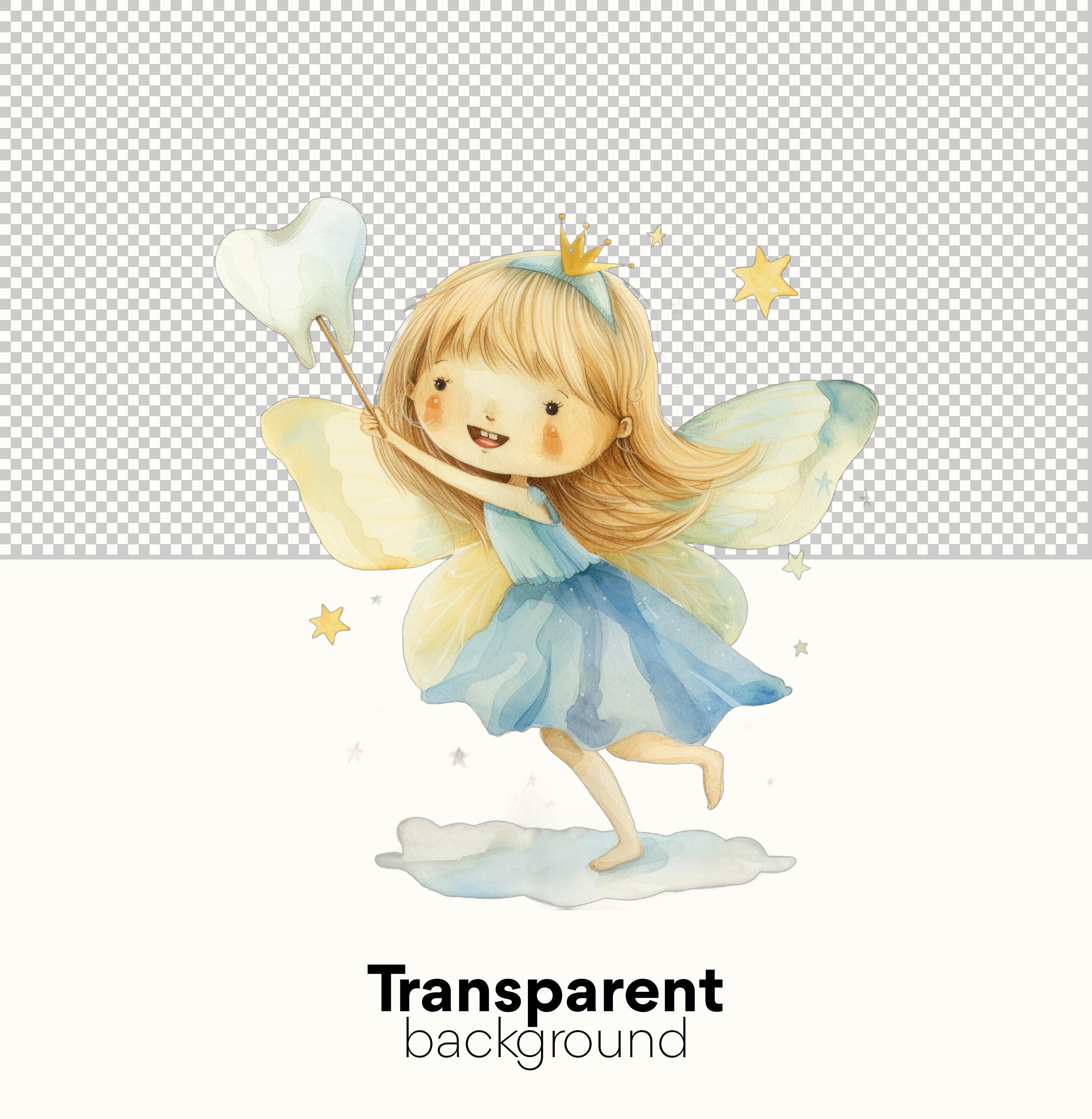 Tooth Fairy Clip Art: Watercolor Teeth & Fairy Clipart for Planner ...