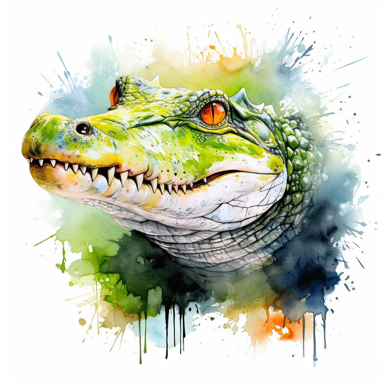 Alligator Clipart Collection: Realistic Crocodile Illustrations ...