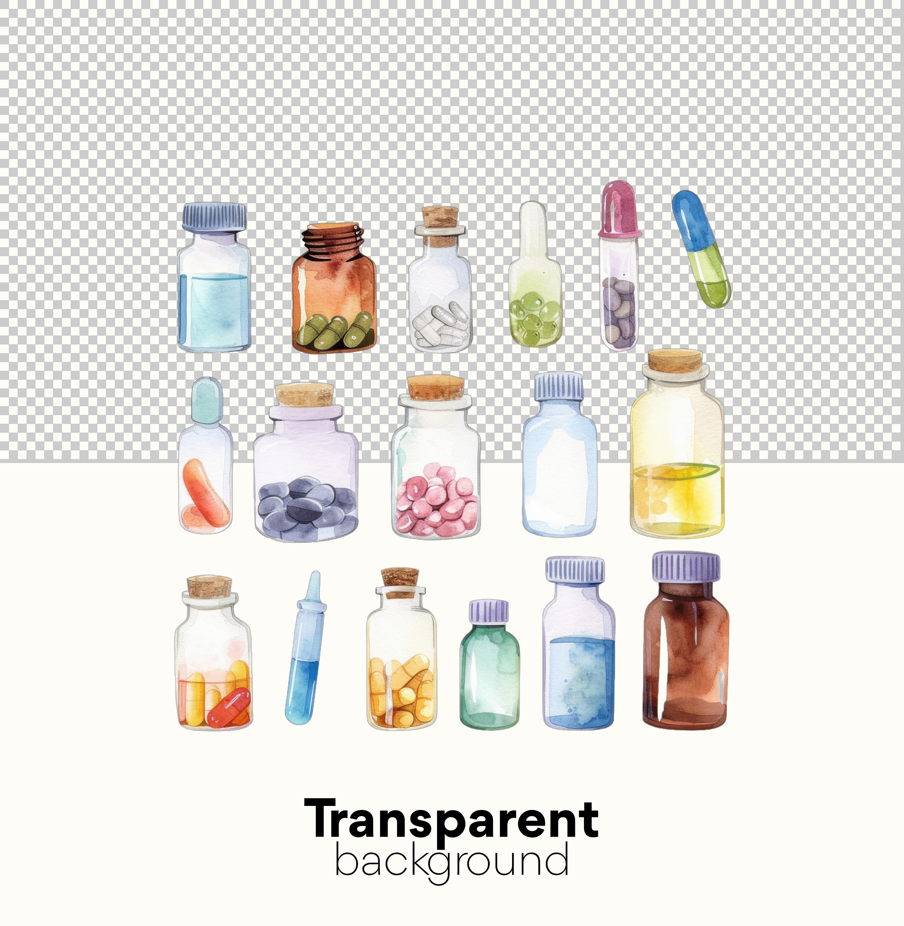 Pharmacy Clipart: Pills, Medication, Med Syringe Prescription Instant ...