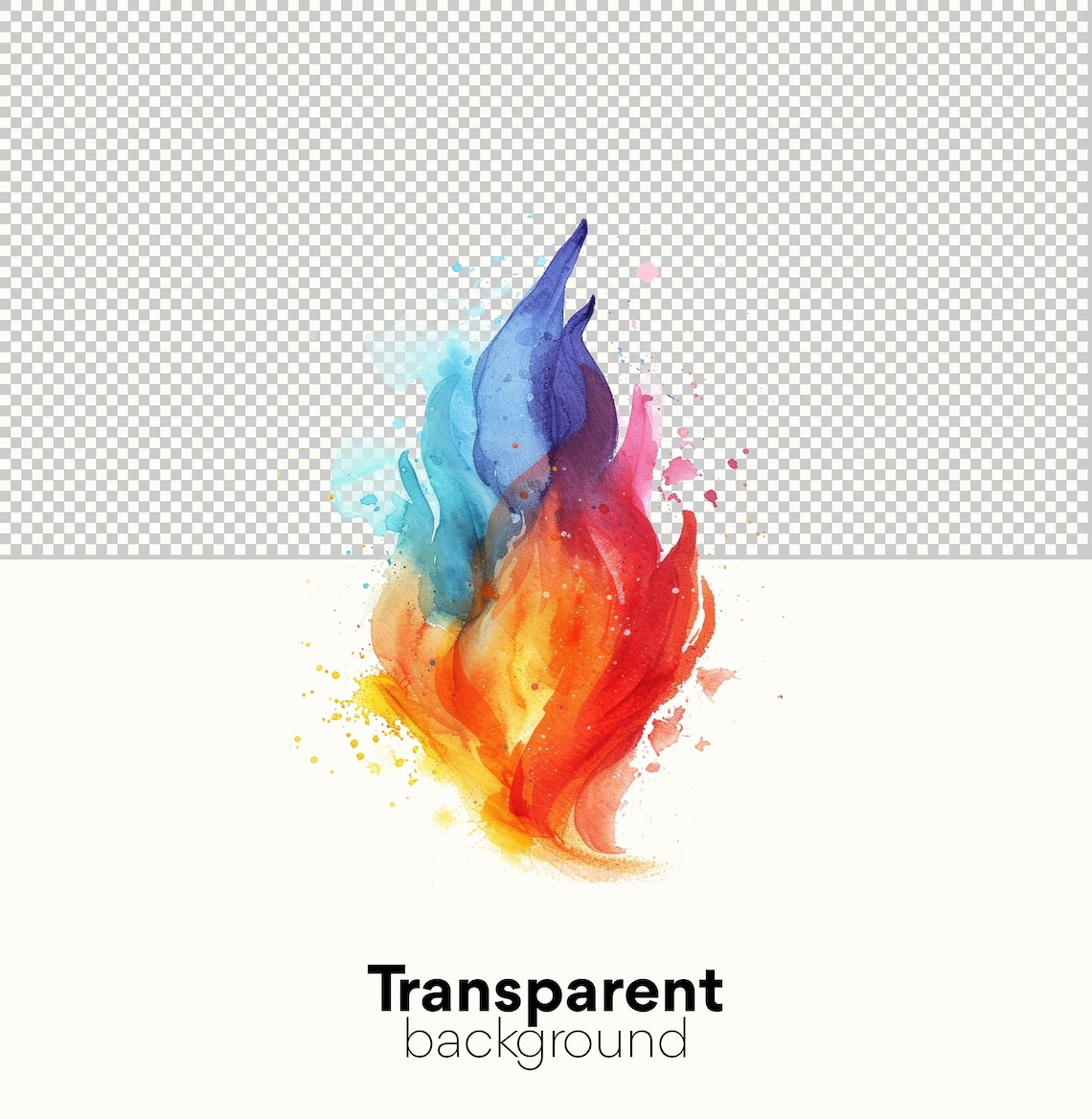 Flame Clipart Fire Overlays, PNG: Campfire Clip Art, Watercolor Fire ...