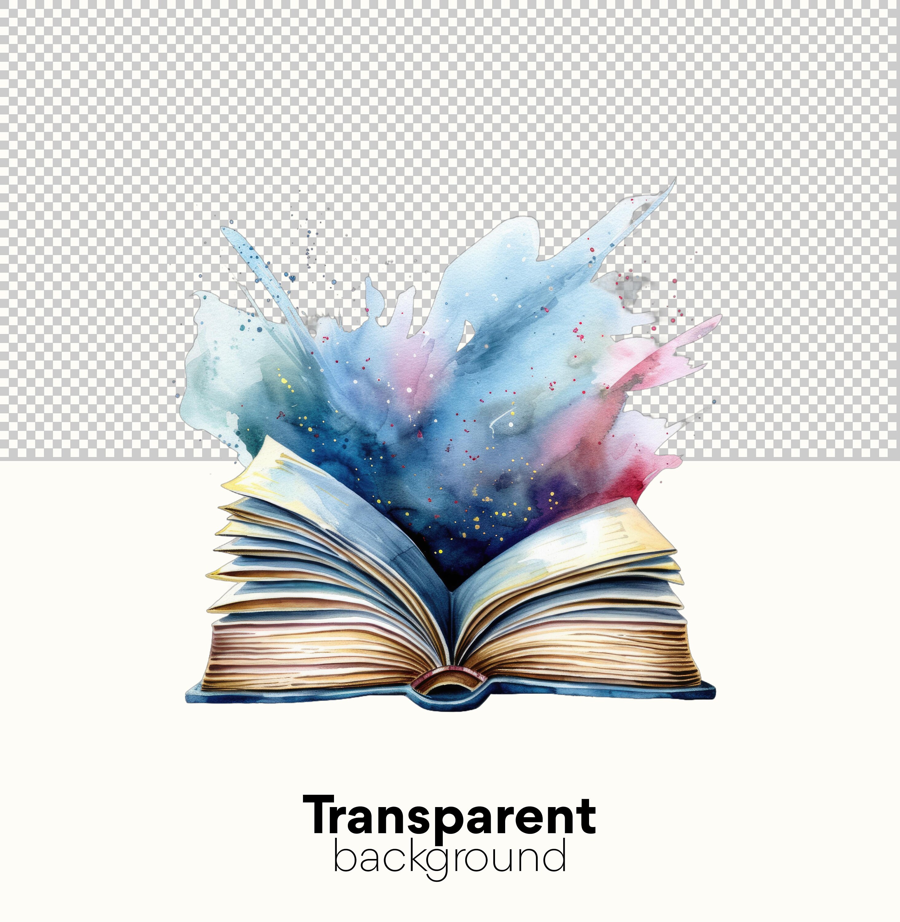 Open Book Clipart Magic: Fairytale, School, Library & Fantasy Book ...