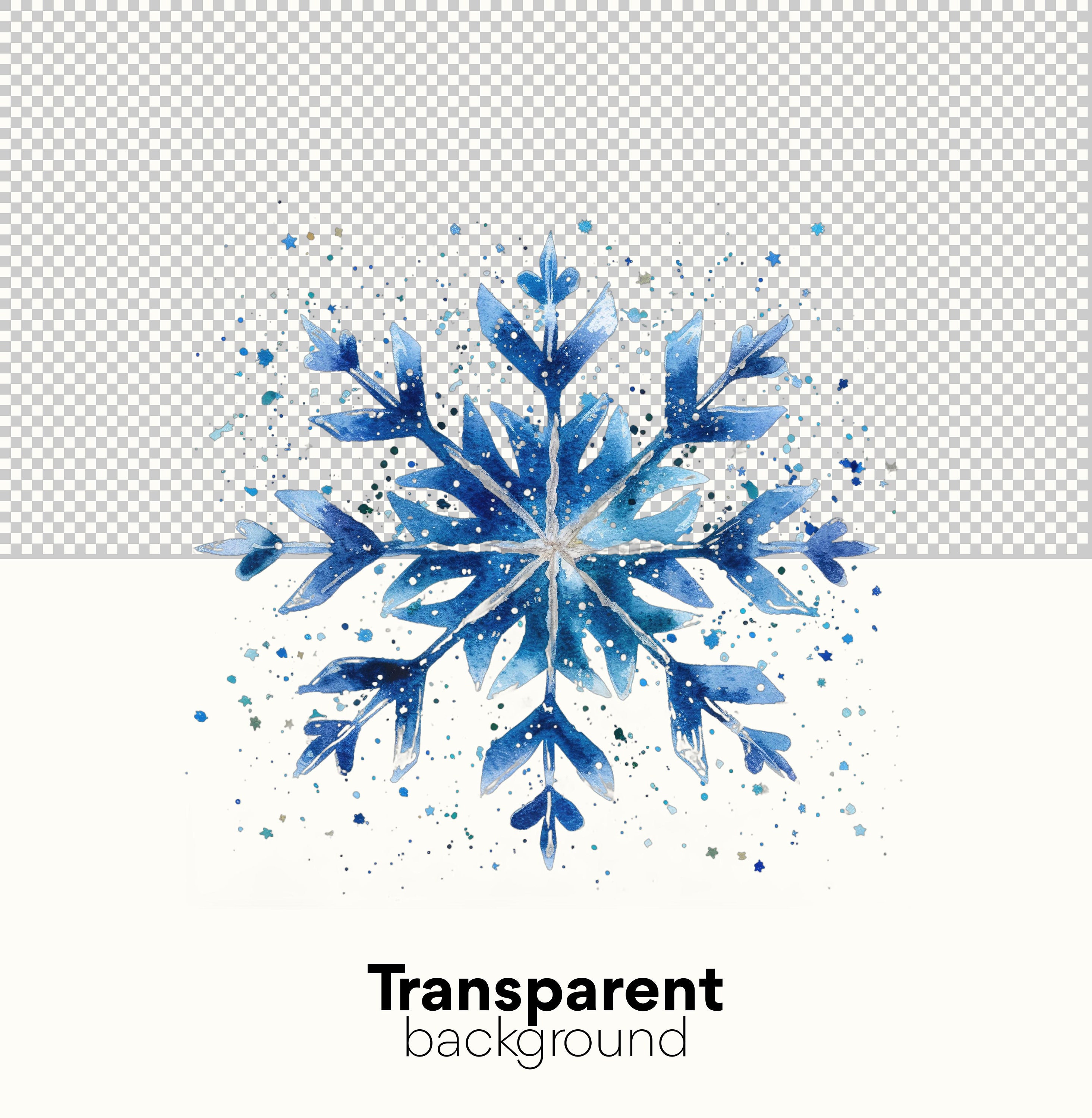 Snowflake Clipart: Watercolor Christmas, Winter Snow Clipart ...