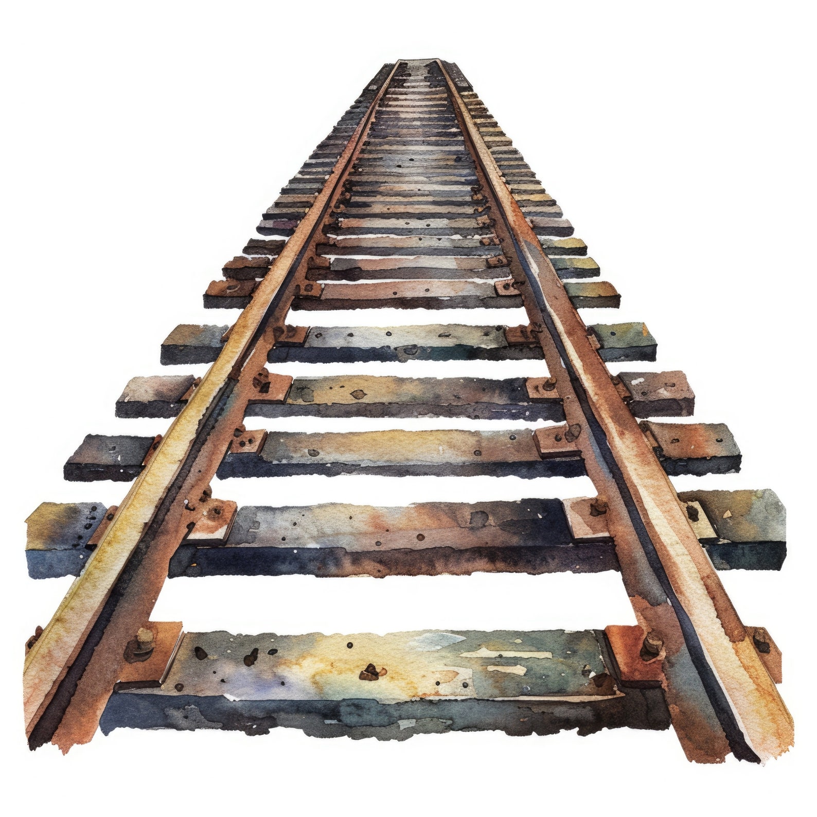 Train Track Clipart Set, Train Carriages, Railroad Clip Art, Digital ...