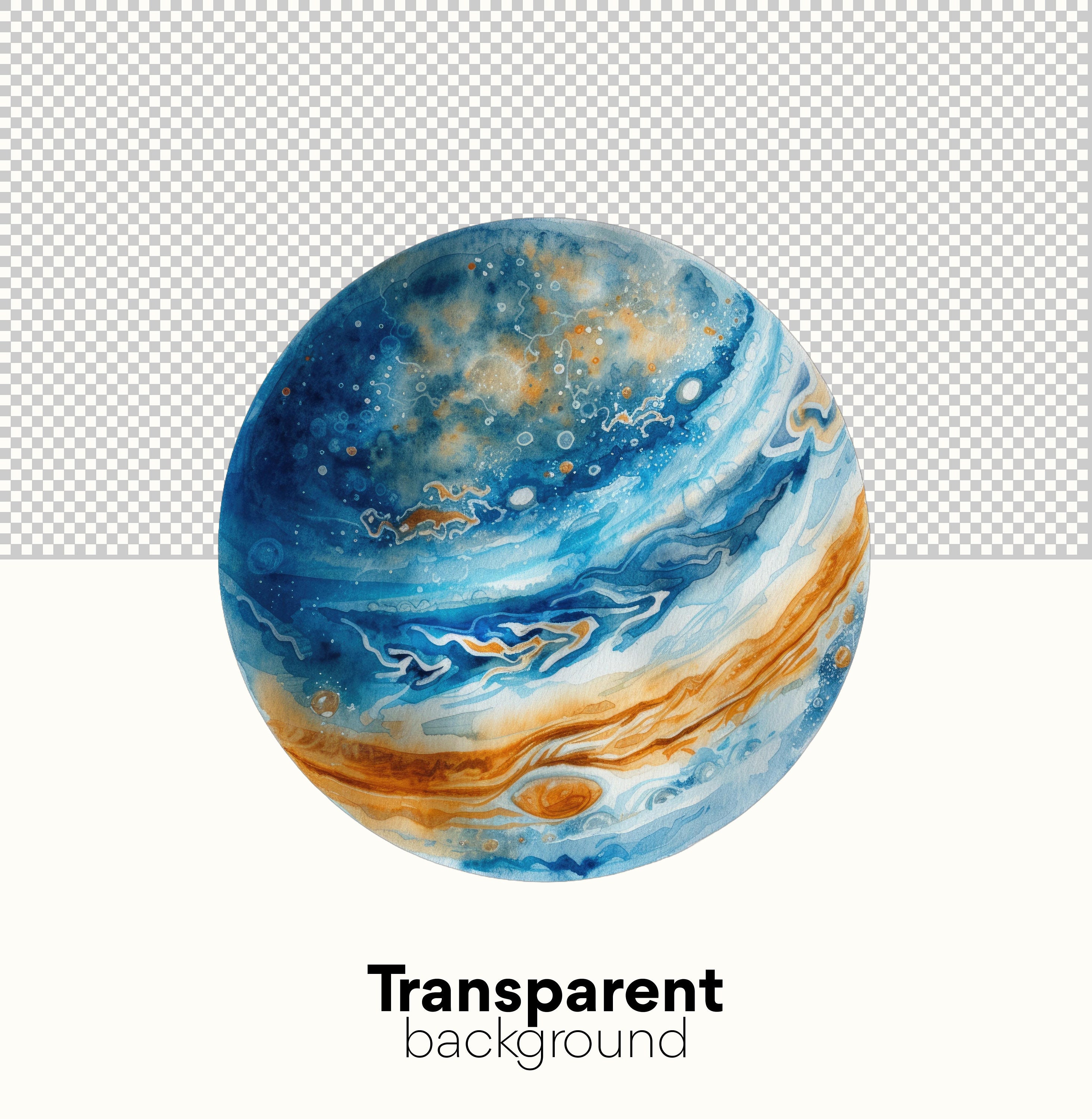 Planet Clipart: Watercolor Planets, Solar System Clipart, Space ...
