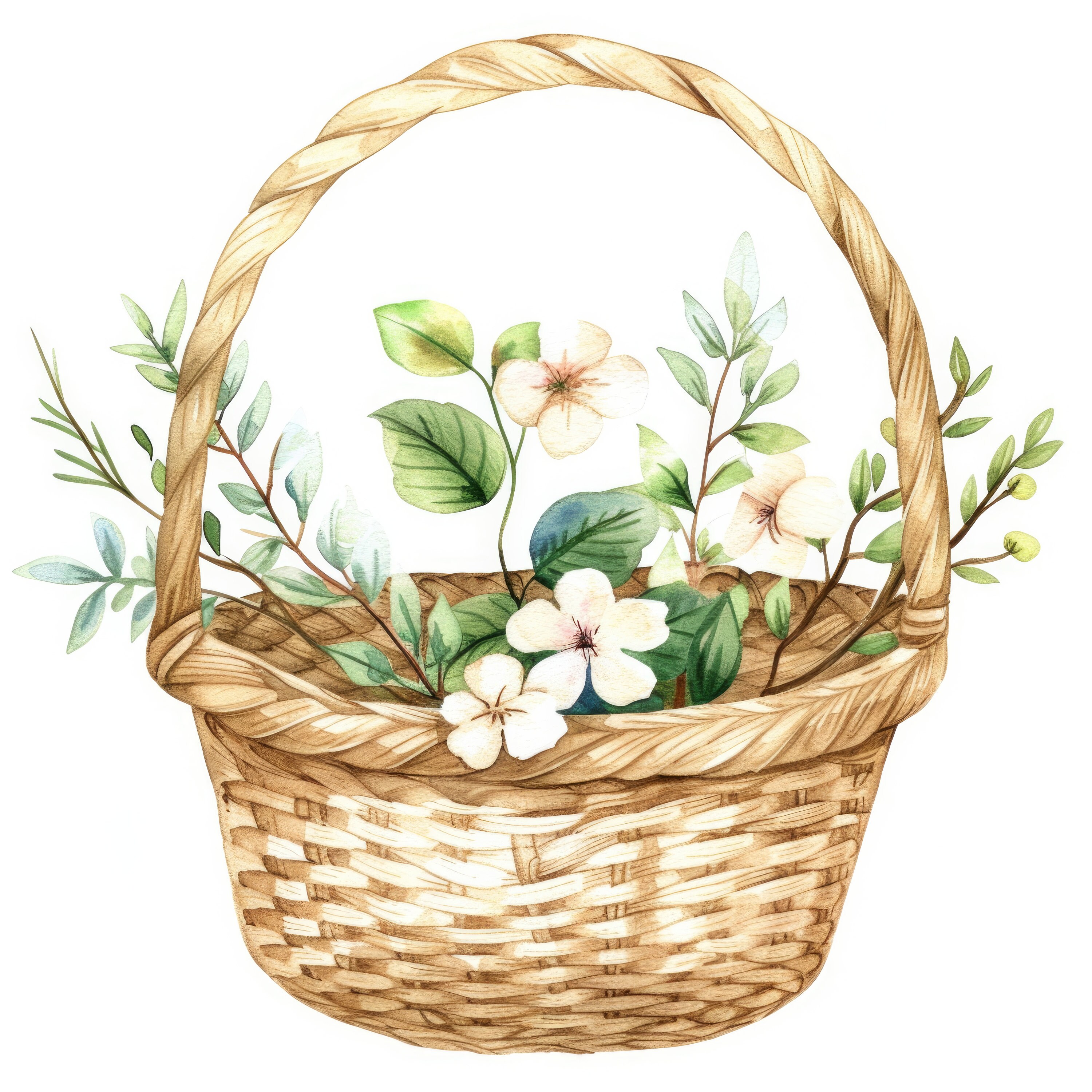Basket Clipart Pack: Digital Download for Wall Art, Junk Journals ...