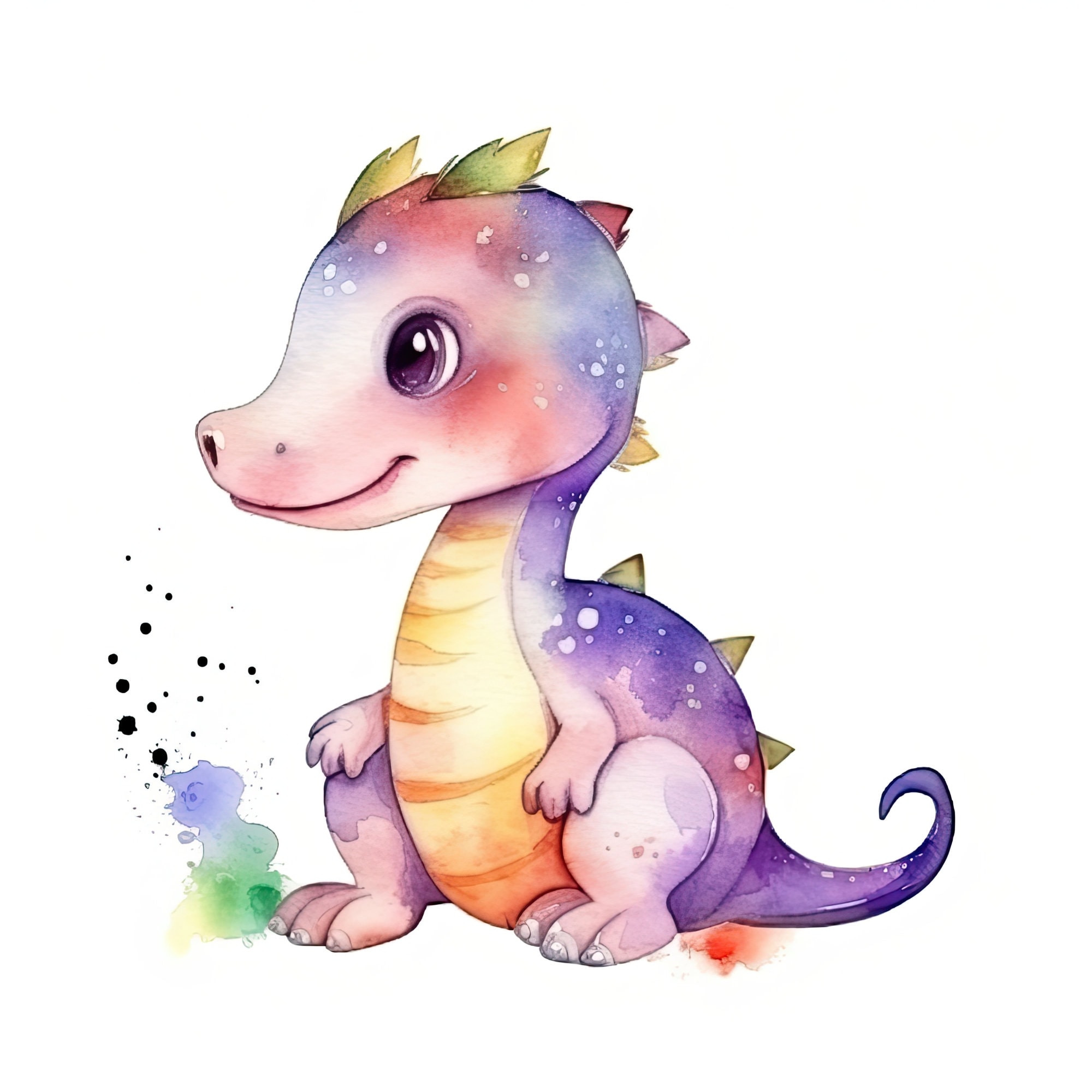 Cute Dinosaur Clipart Bundle: Adorable Baby Dinosaurs, Girly Dinosaur ...