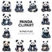 Panda Clipart Bundle Cute Panda, Watercolor Panda, Bear Digital ...