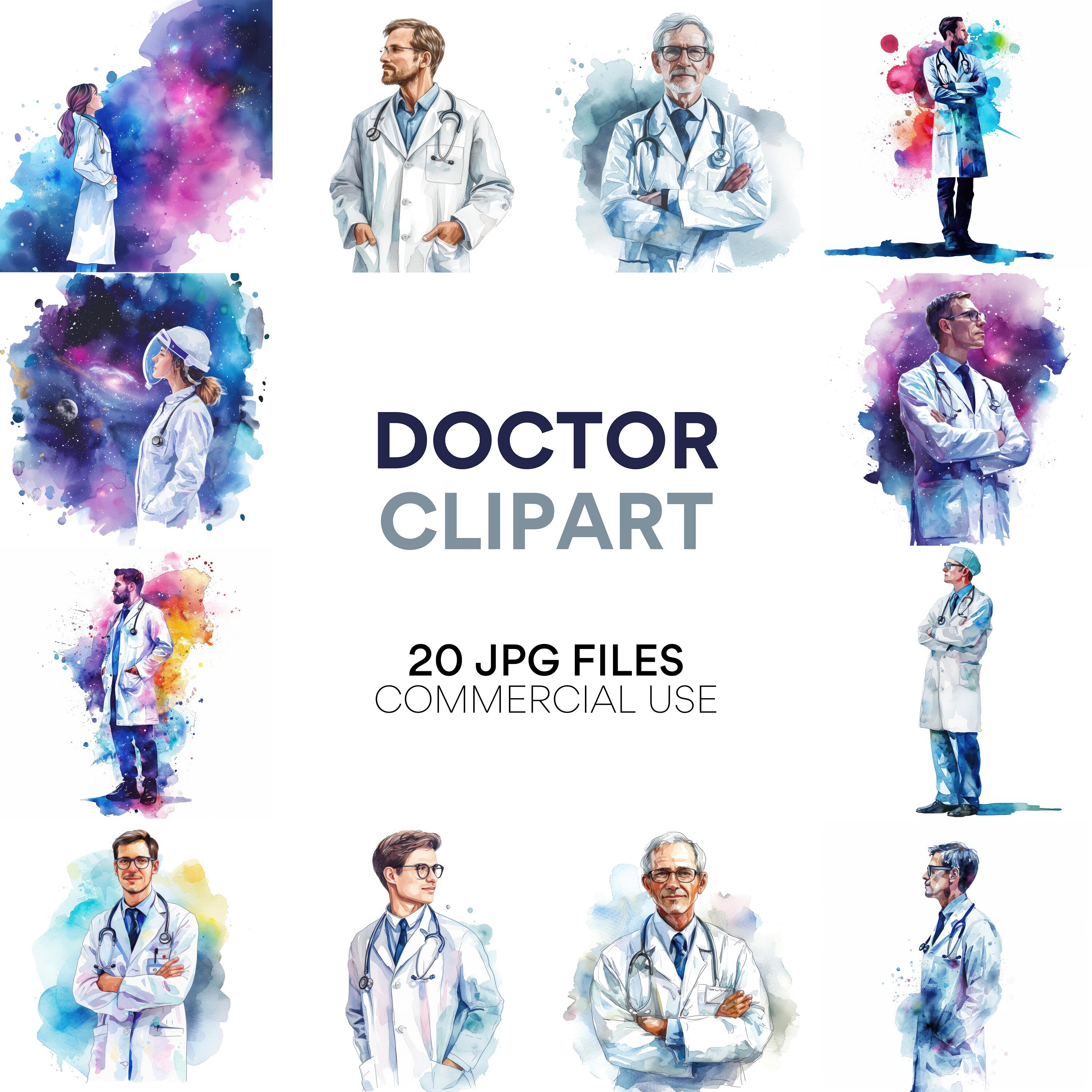 Doctor Clipart Bundle: Medical Clipart, Nurse, Hospital, Healthcare ...