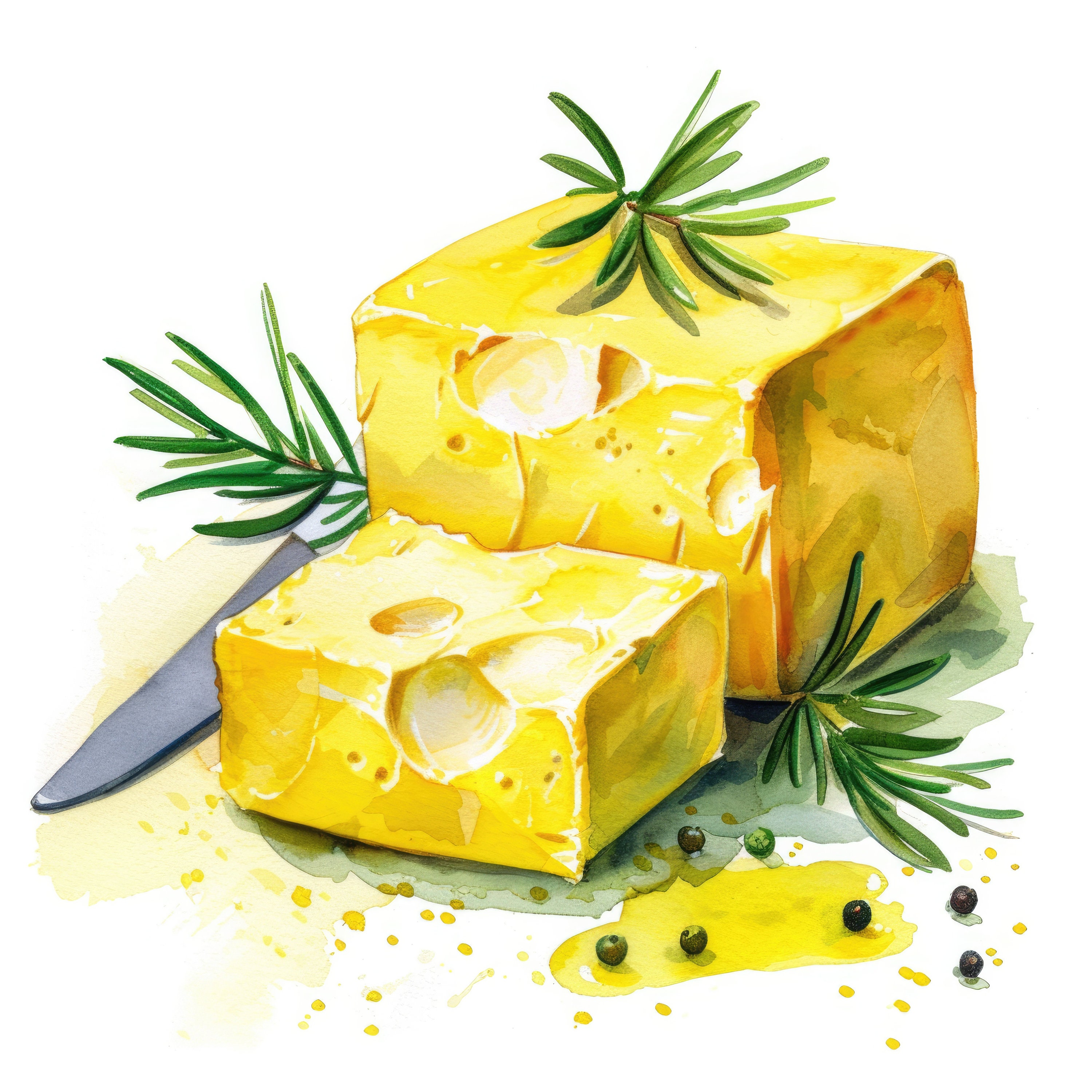 Butter Clipart, Watercolor Clipart, Peanut Butter, Butter Clip Art ...
