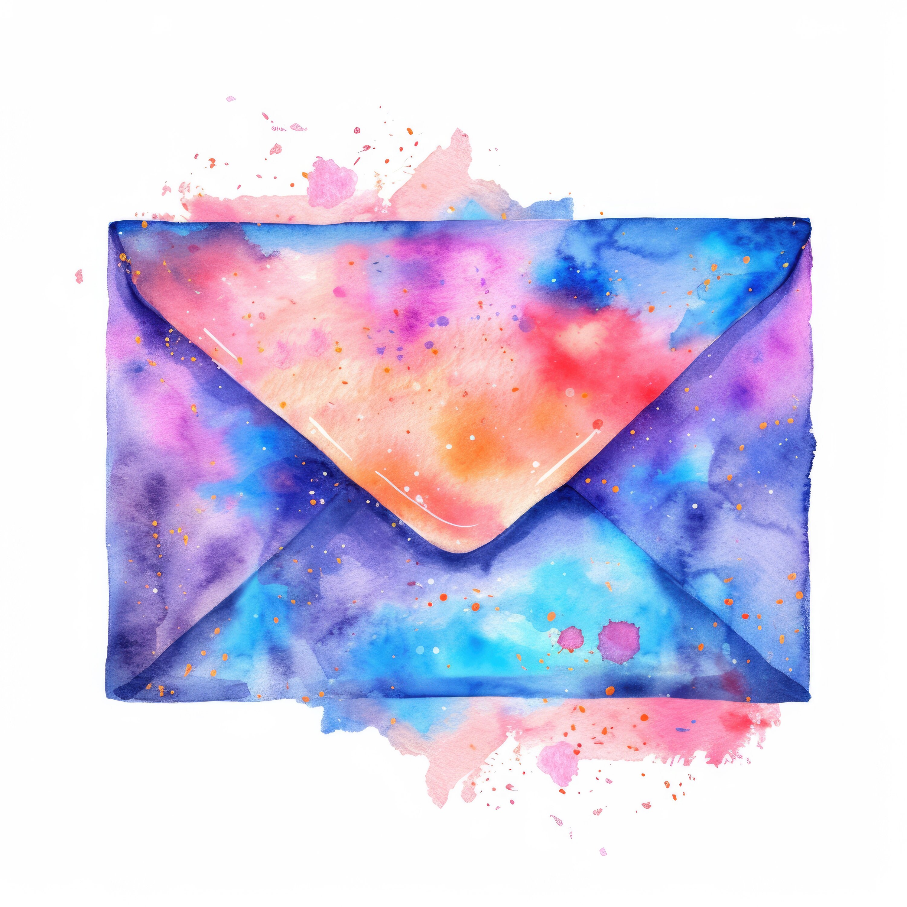 Envelope Clip Art Watercolor Instant Digital Download, Letter Mail ...