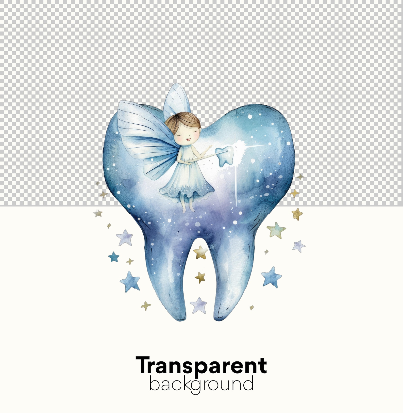 Tooth Fairy Clip Art: Watercolor Teeth & Fairy Clipart for Planner ...