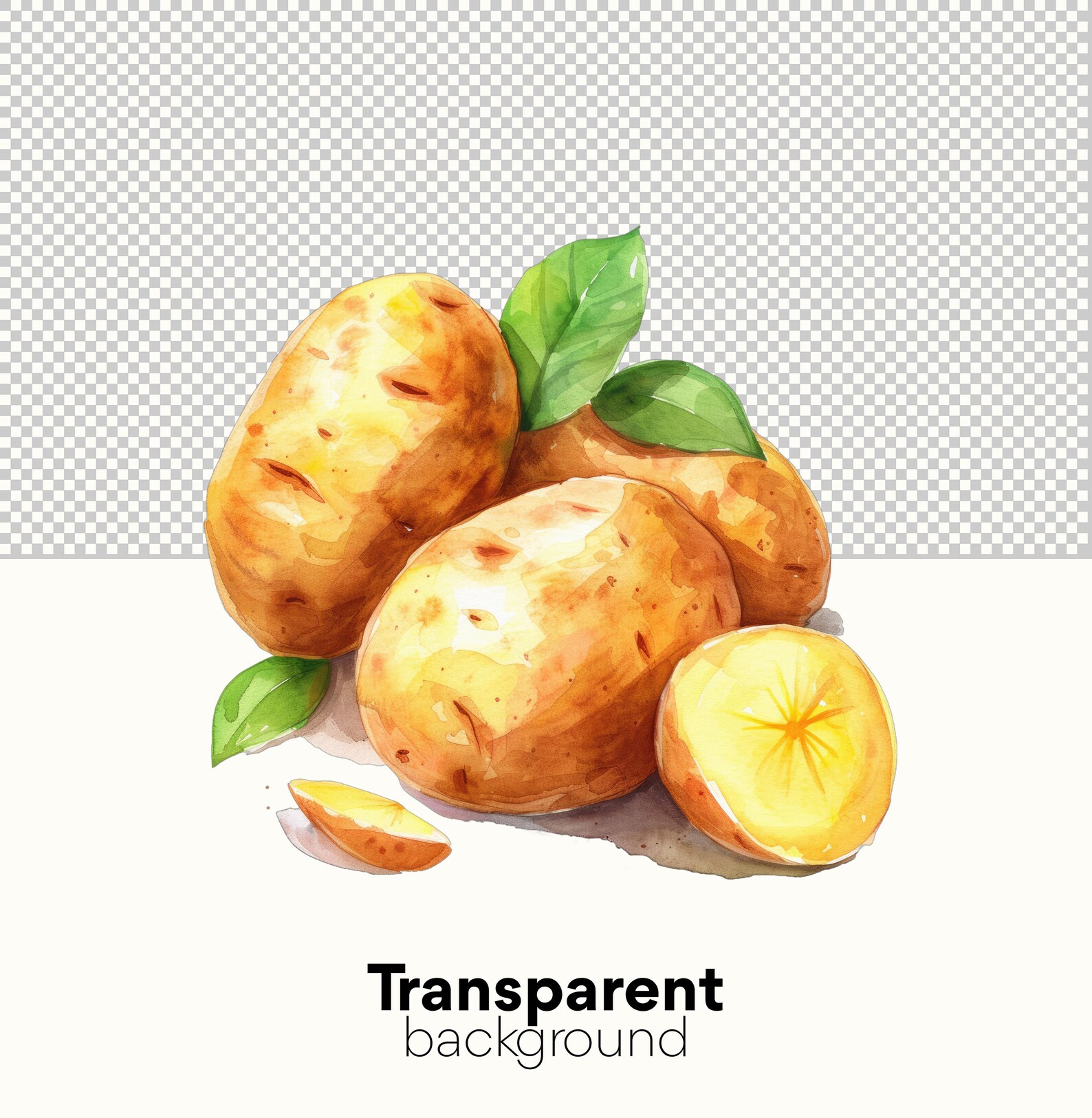 Potato Clipart Pack, Commercial Use Food Clip Art, Watercolor Potato ...