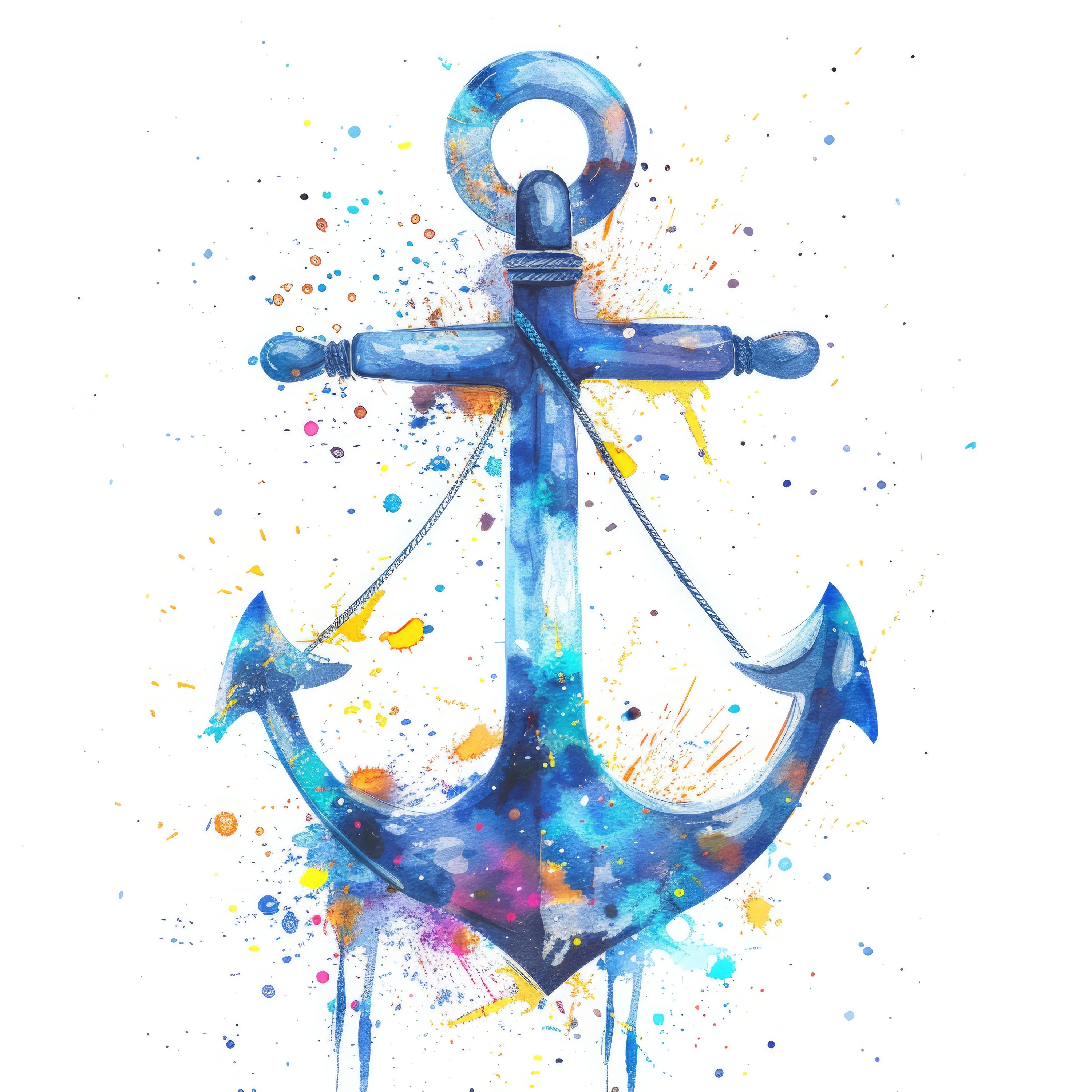 Anchor Clipart Bundle - Watercolor Nautical Clipart - Commercial Use ...