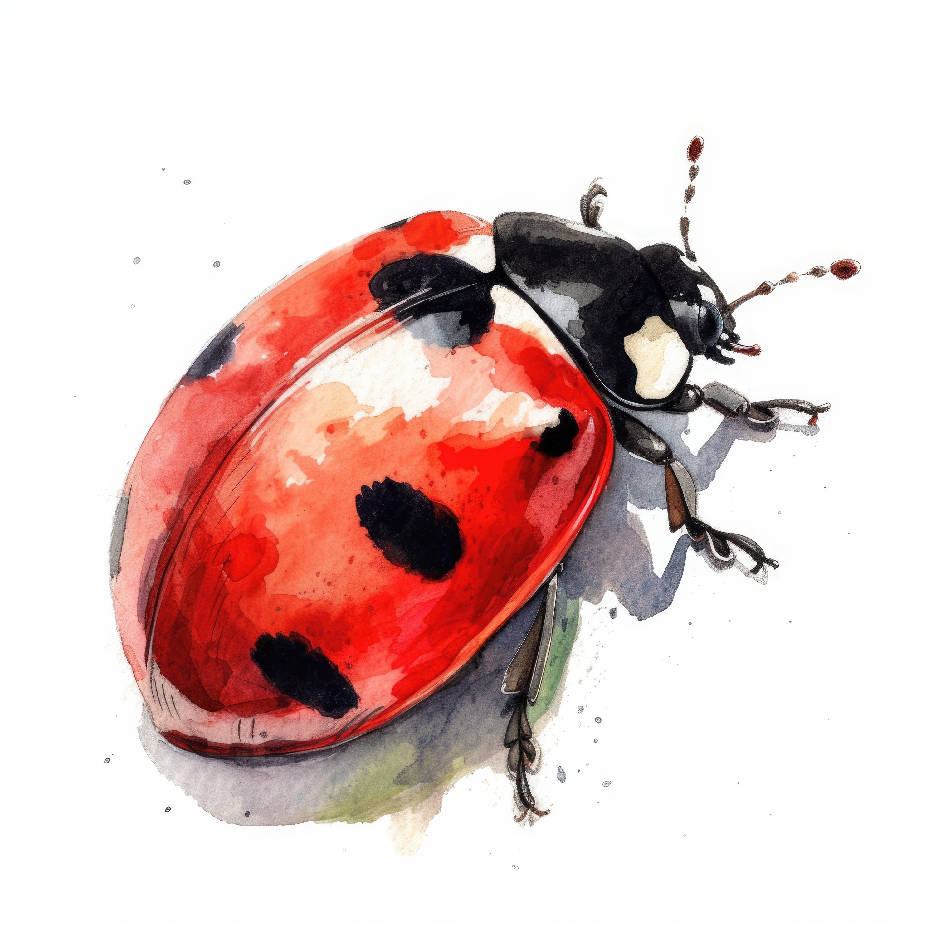 Ladybug Clipart, Watercolor Ladybug Insect Clipart, Digital Download ...