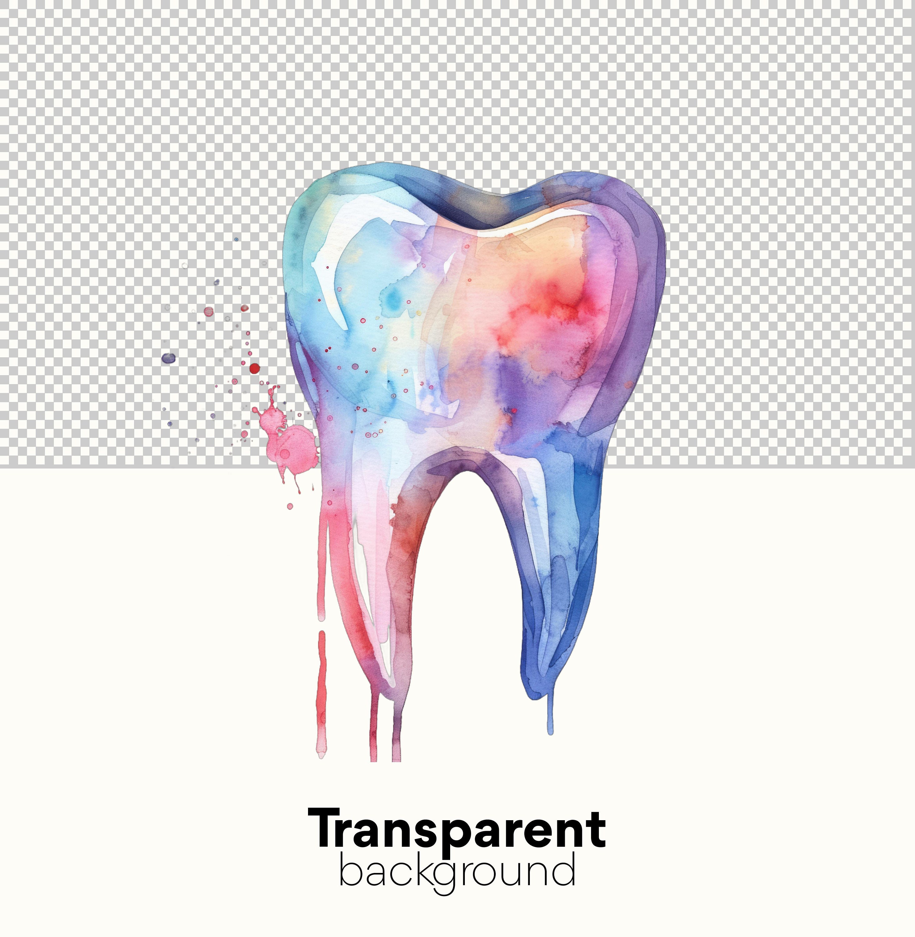 Tooth Clipart Bundle: Dentist, Tooth Fairy, Dental Care Watercolors ...