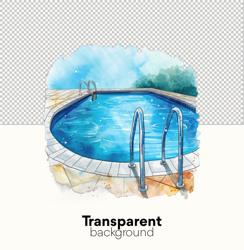 Pool Clipart | 27 High-quality Pngs - Watercolor, Digital Planners ...