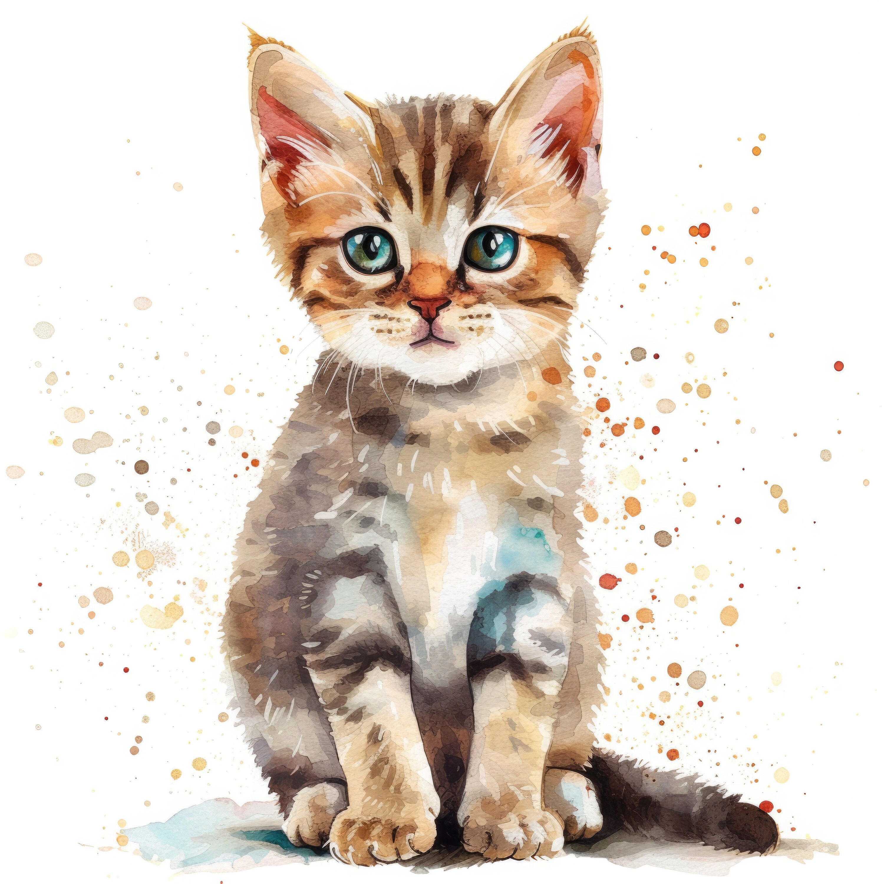 Kitty Clipart: Cute Cat Clipart Digital Download, Kawaii Sweet Kitties ...