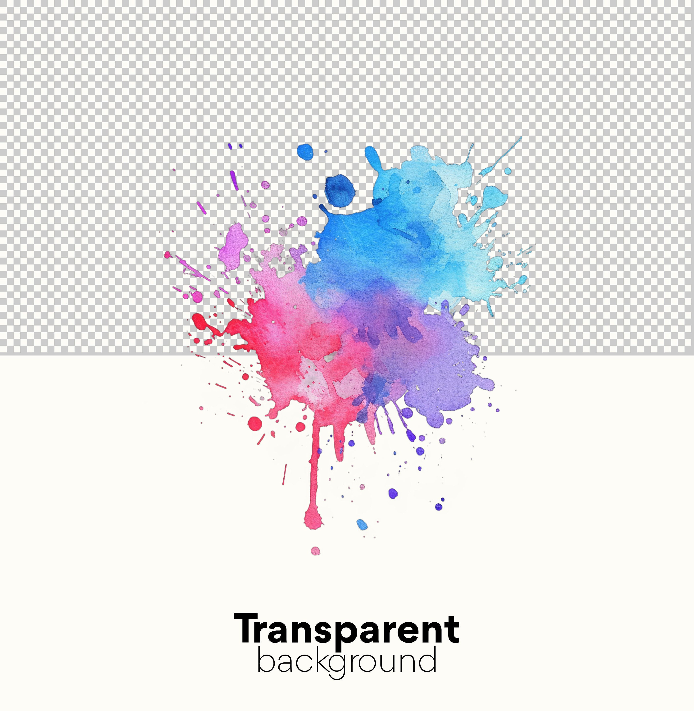 Paint Splatter Clipart, Watercolor Splash, Digital Scrapbook Paper ...