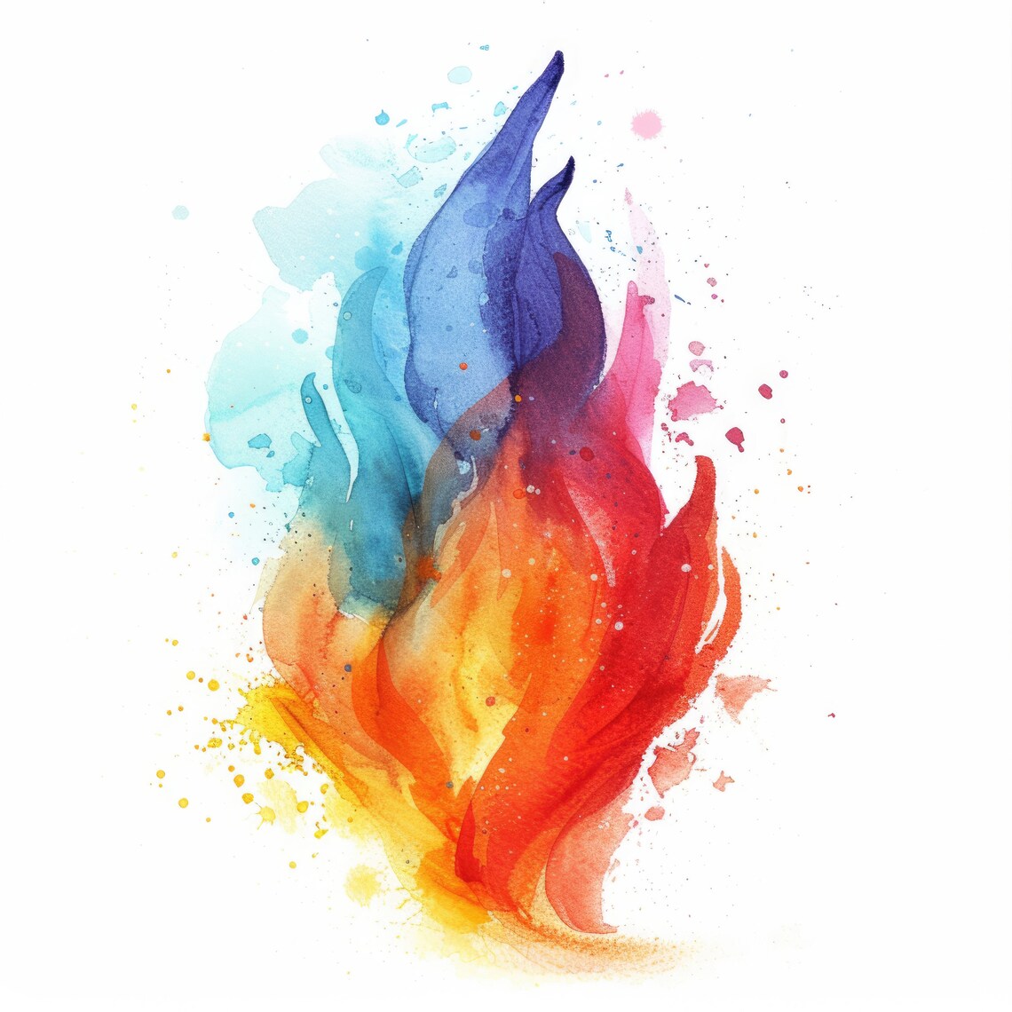 Flame Clipart Fire Overlays: Campfire Clip Art, Watercolor Fire ...